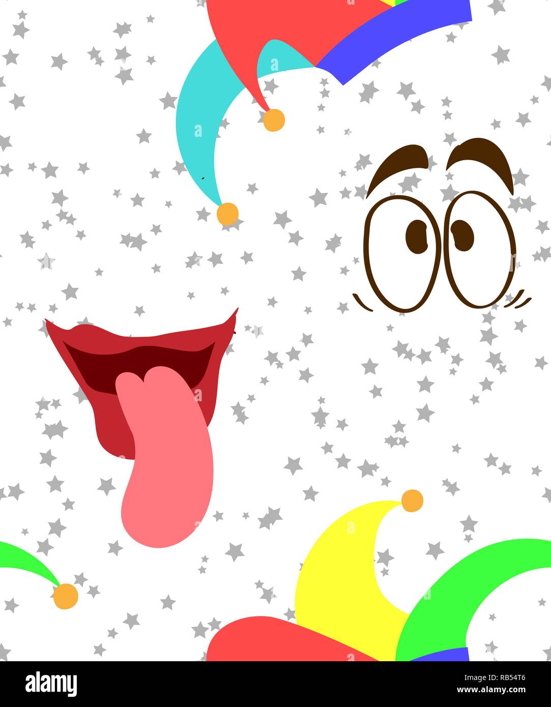 Funny seamless background for April Fool Day, Vector illustration Stock ...