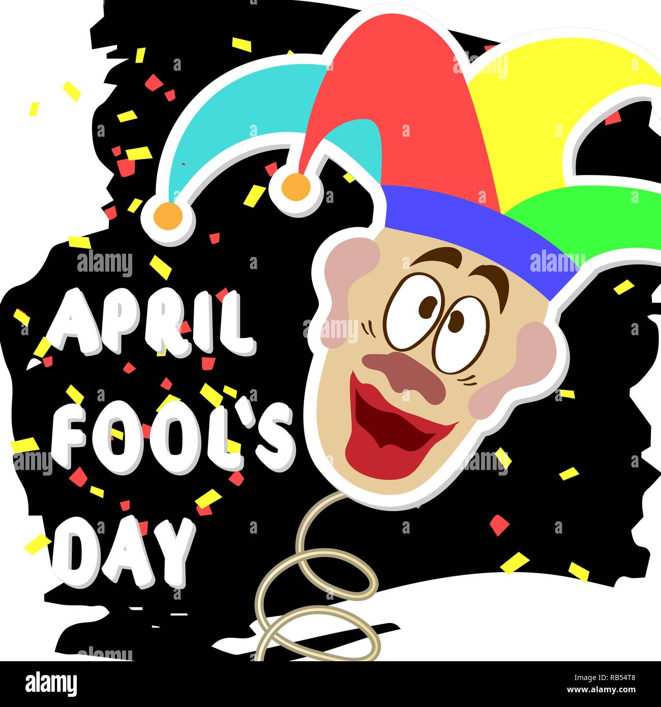 Funny background for April Fool Day. Vector illustration Stock Vector ...
