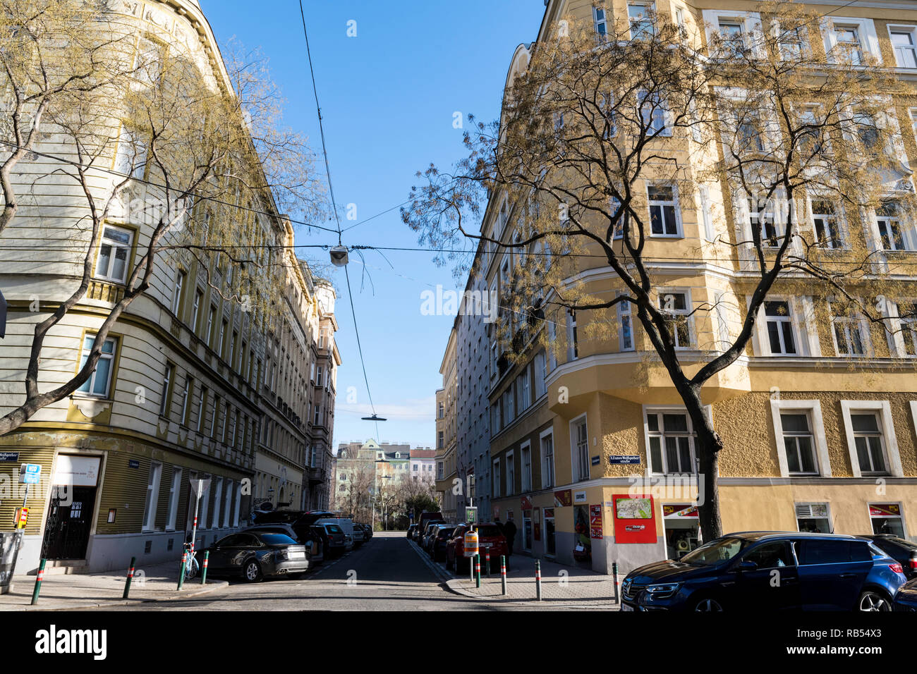 european streets architectural styles and buildings urban Stock Photo ...