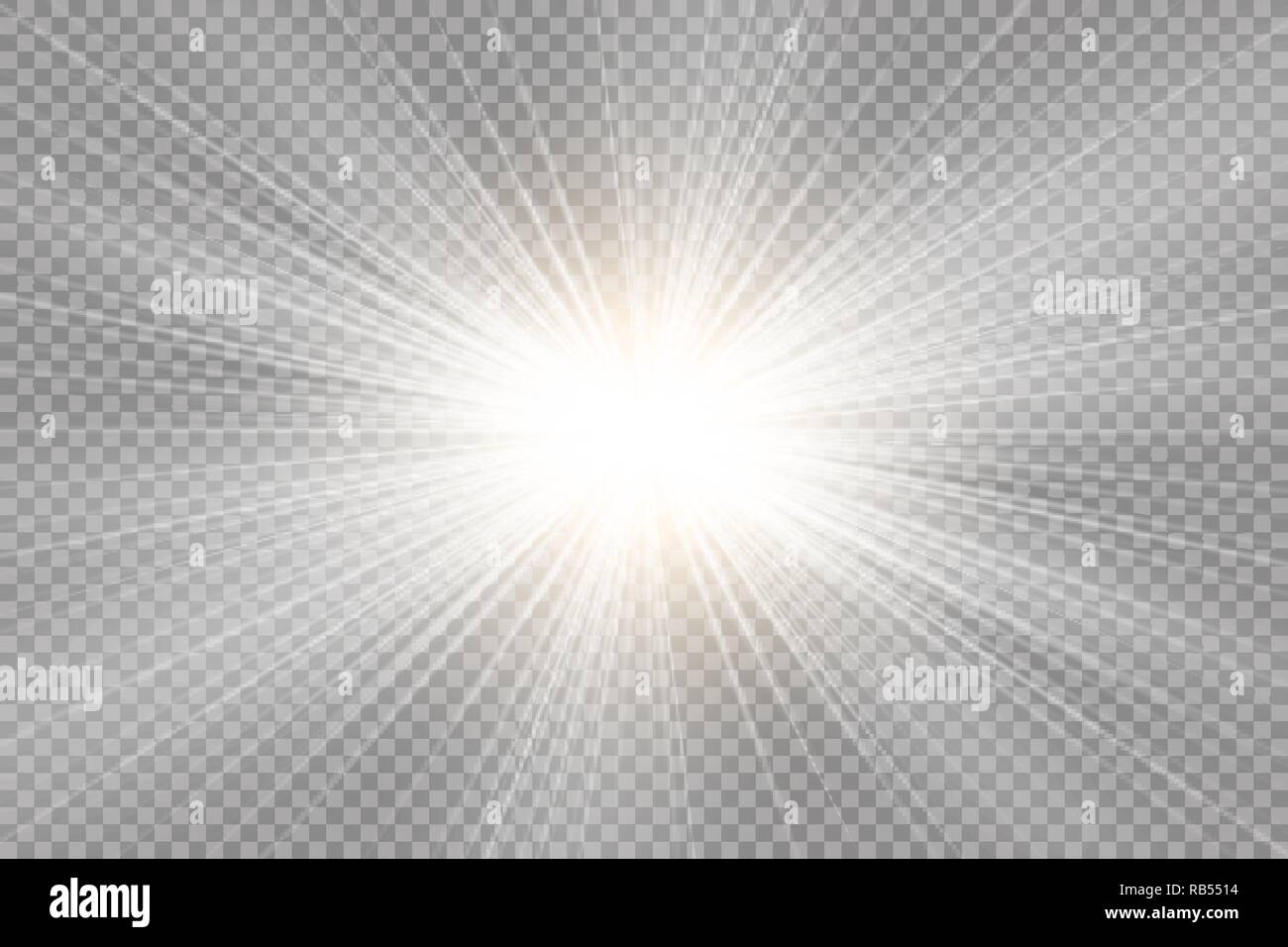 Glow light effect, explosion, glitter, spark, sun flash. Vector ...