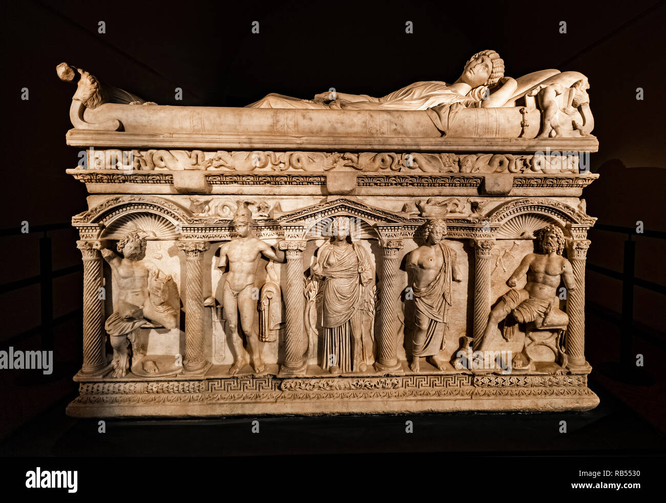 Italy Basilicata Melfi Castle National archeologic museum sarcophagus ...