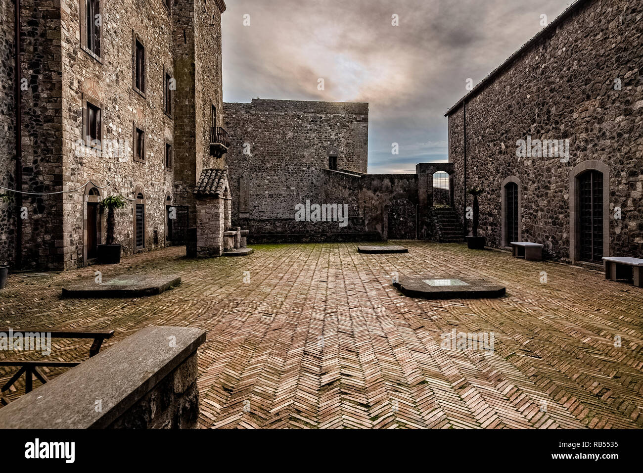 Italy Basilicata Melfi Castle National archeologic museum Stock Photo ...