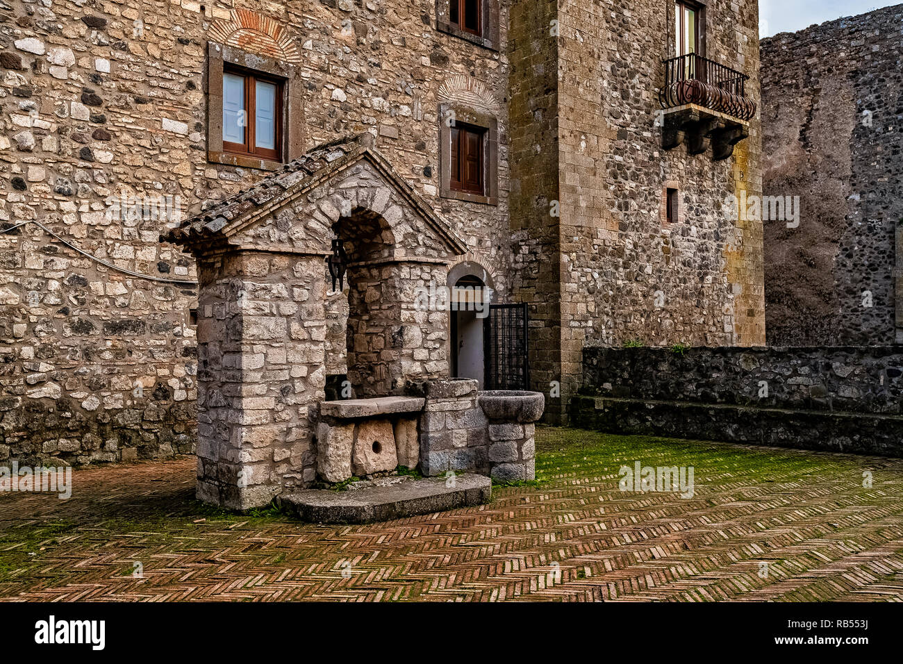 Italy Basilicata Melfi Castle National archeologic museum Stock Photo ...