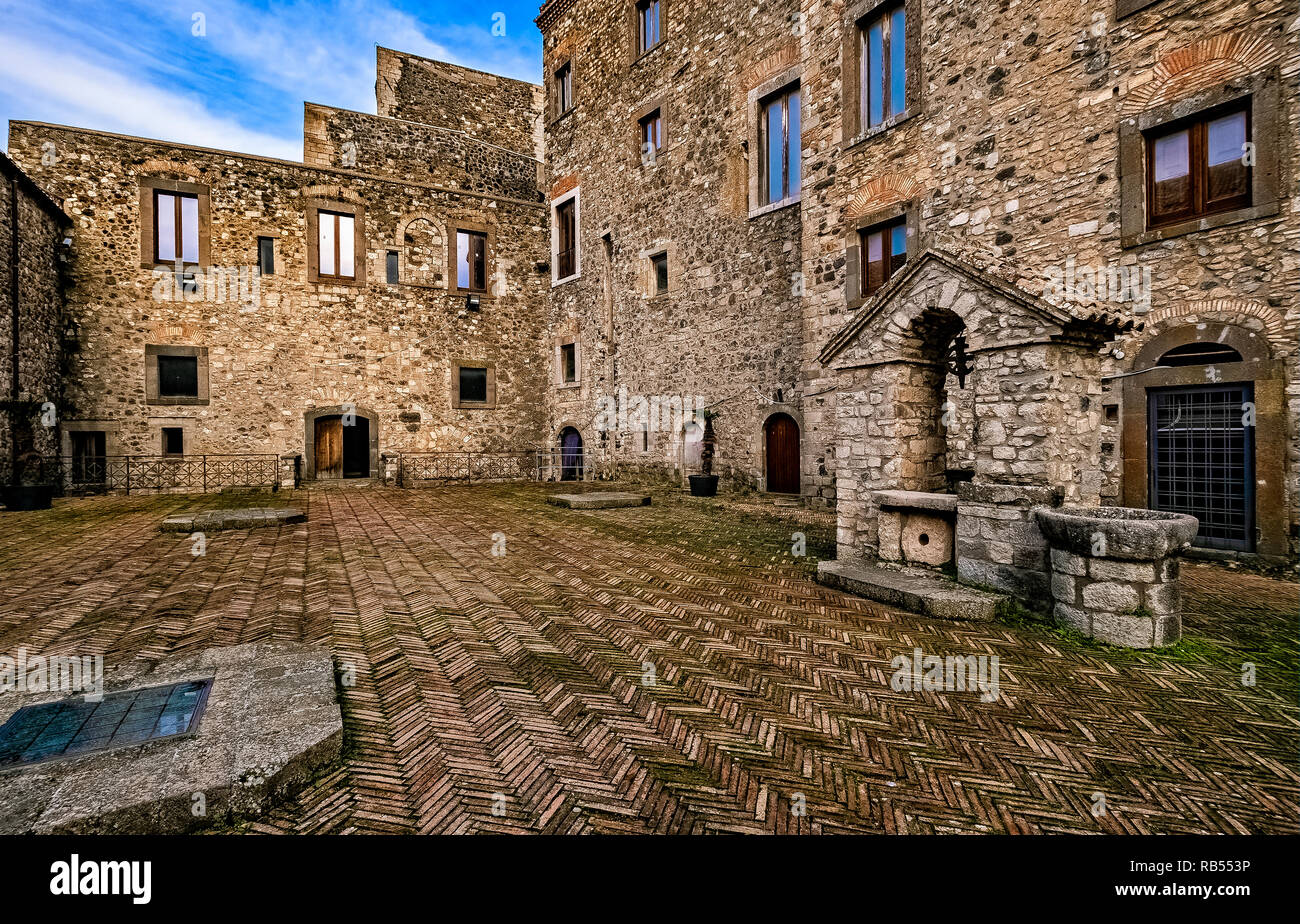 Italy Basilicata Melfi Castle National archeologic museum Stock Photo ...
