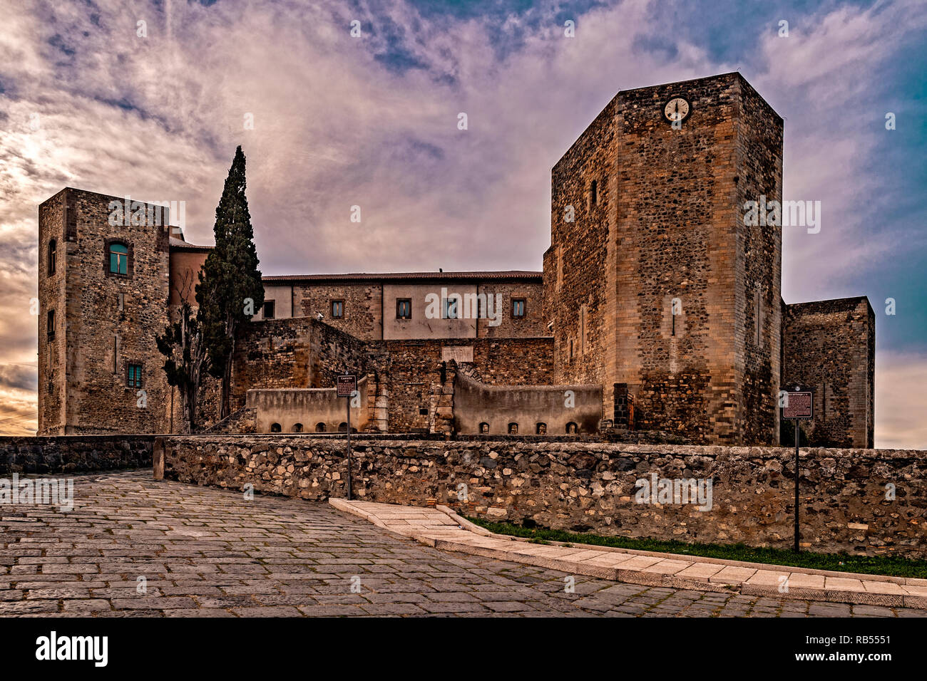 Italy Basilicata Melfi Castle National archeologic museum Stock Photo ...