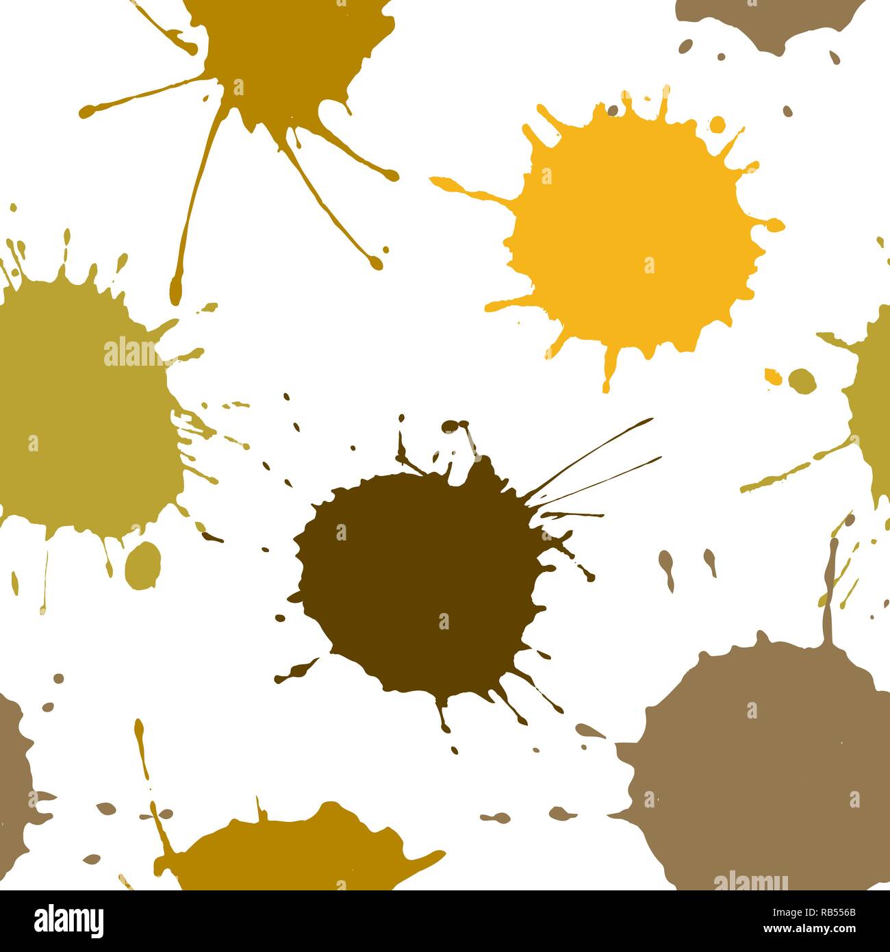 Seamless pattern of ink stains on white background. Vector illustration ...