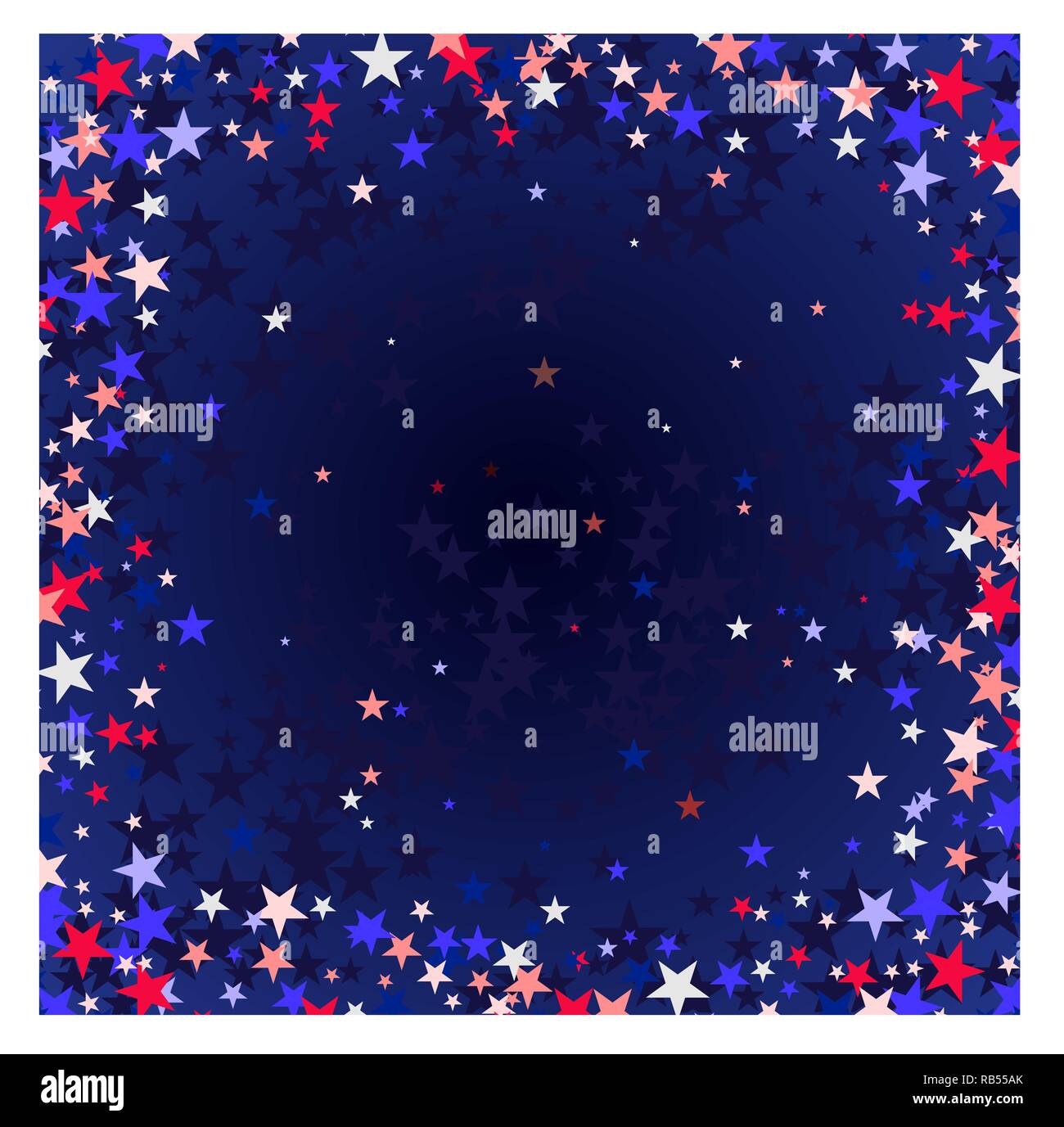 Red blue stars American patriotic background. Holiday confetti in USA ...