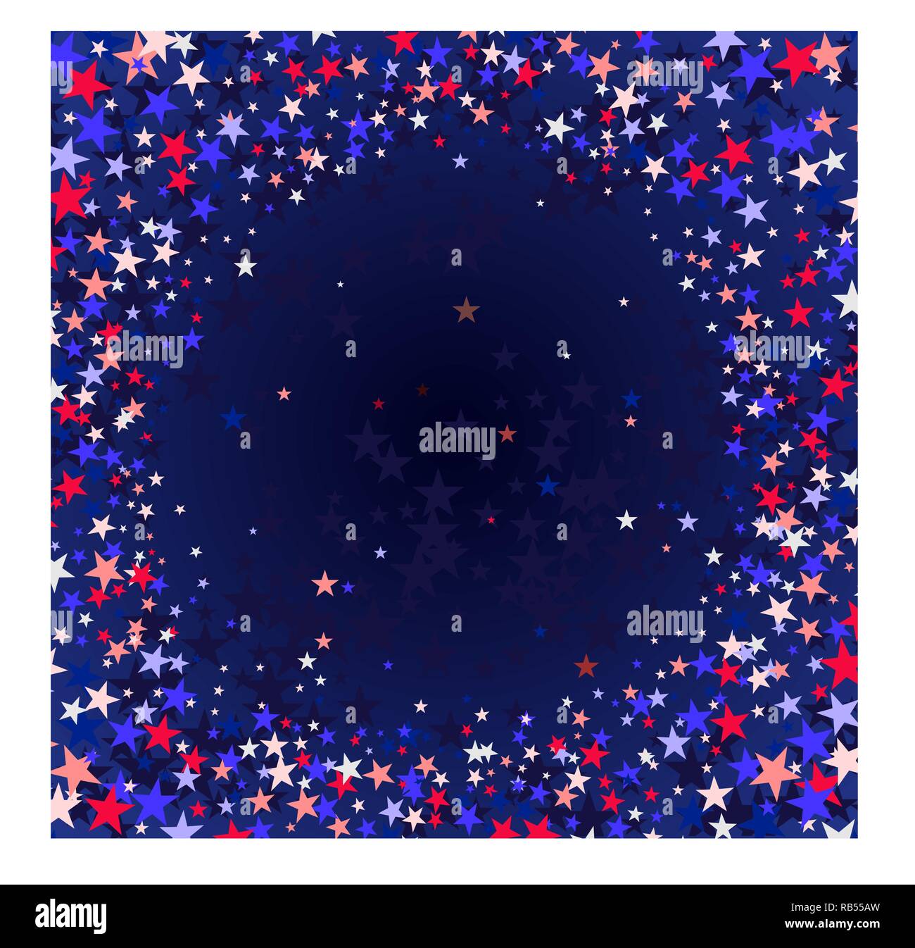 Red blue stars American patriotic background. Holiday confetti in USA ...