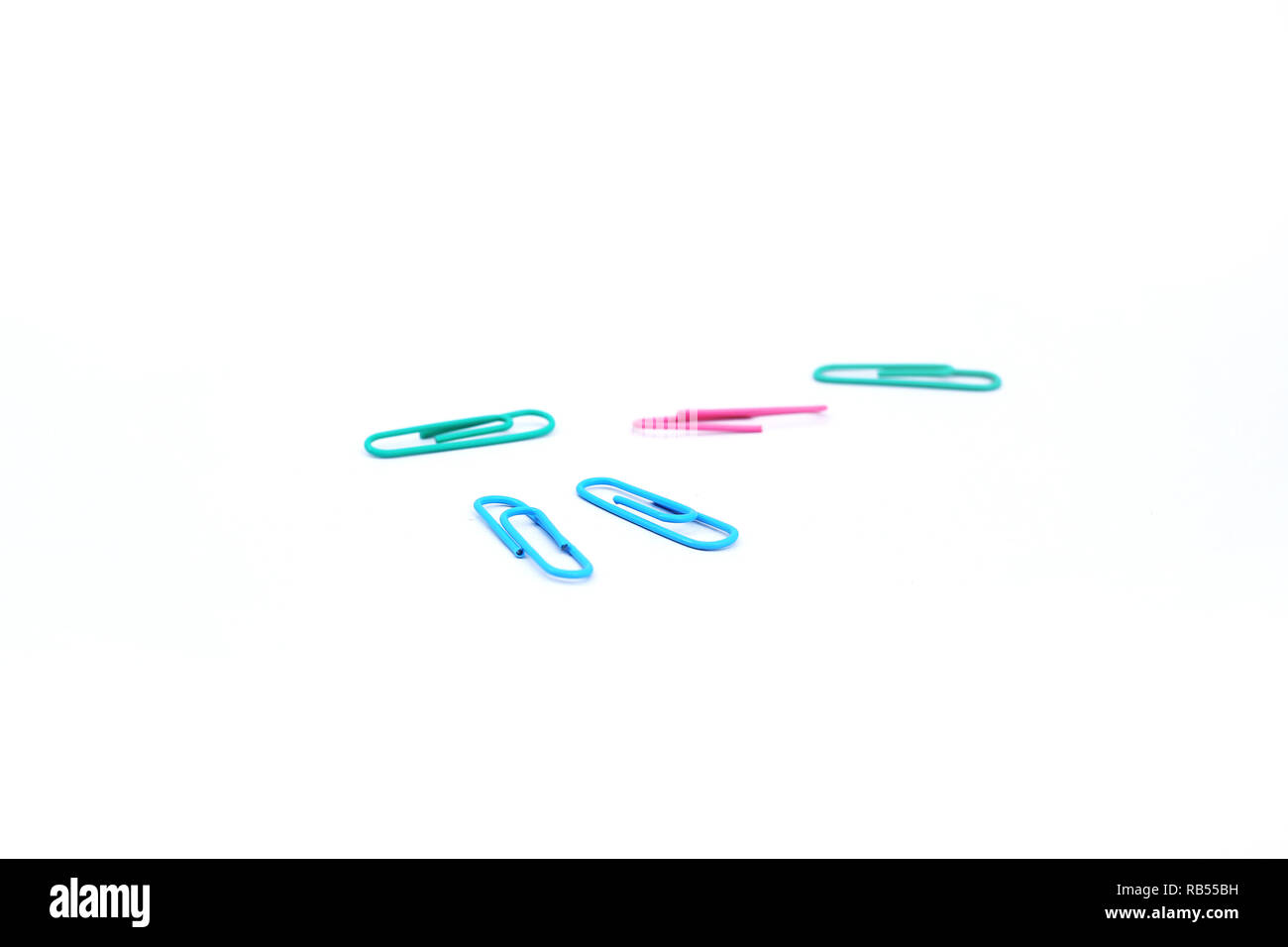 Picture of paper clip. Isolated on the white background Stock Photo - Alamy