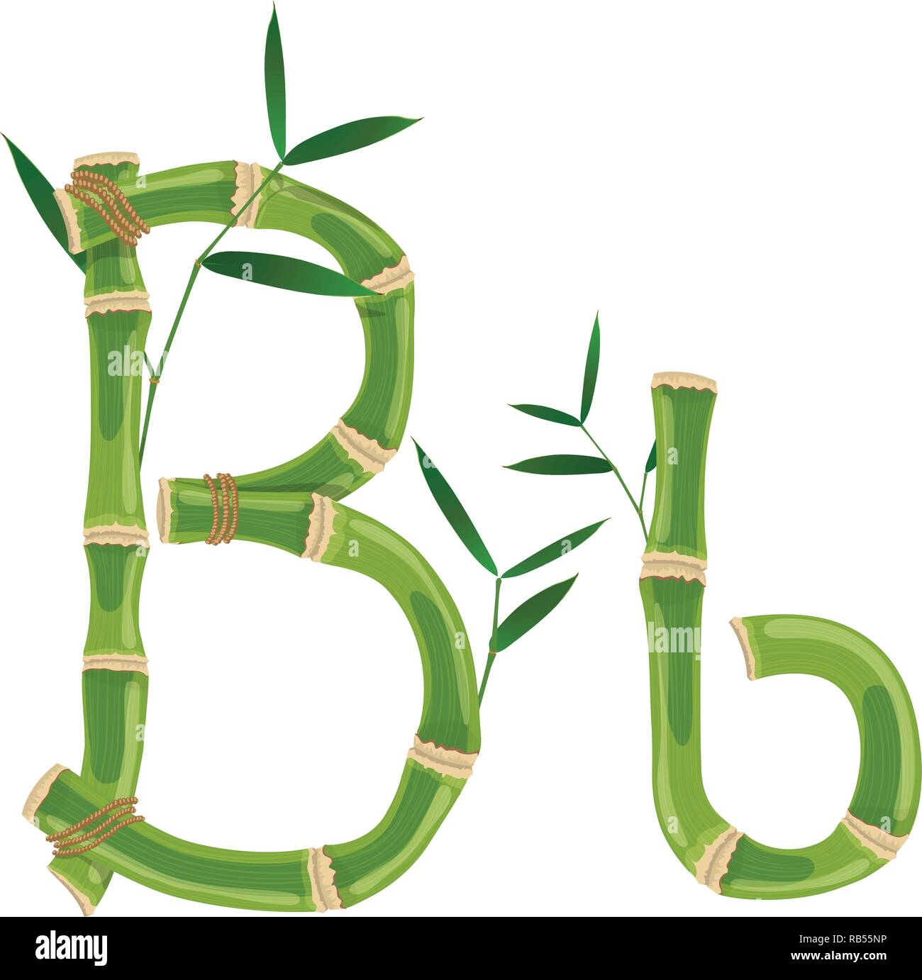 Bamboo letter B Stock Vector Image & Art - Alamy