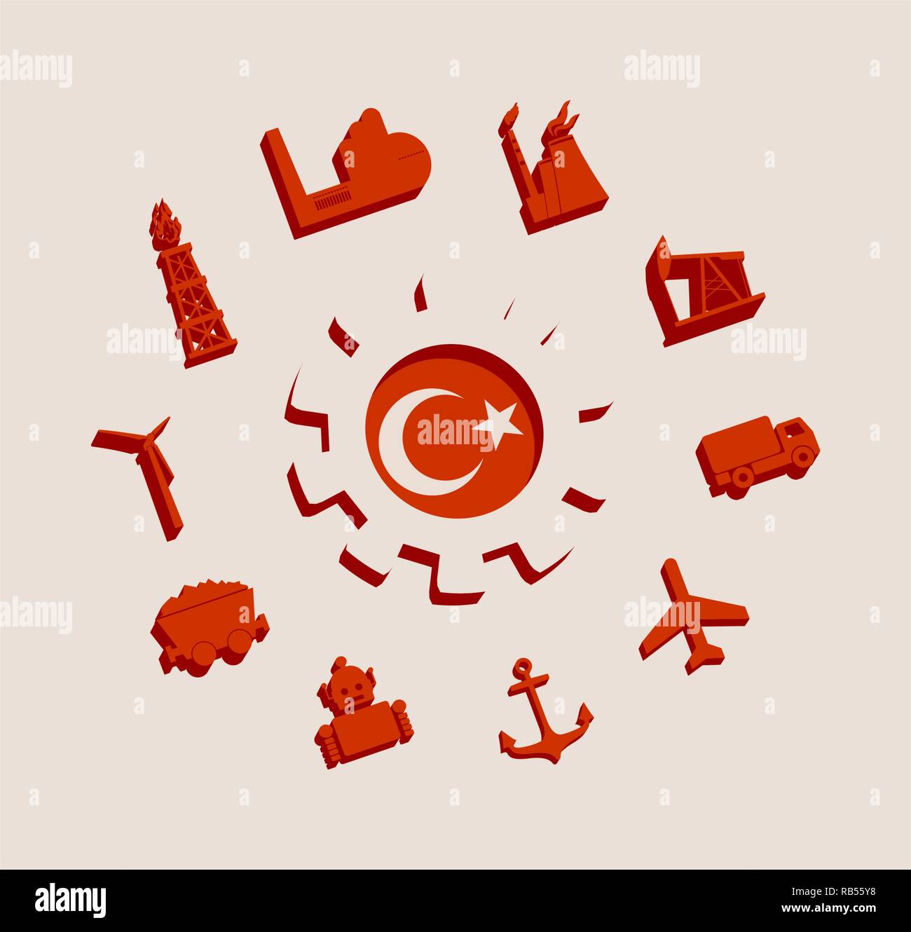 Turkey energy gas Stock Vector Images - Alamy
