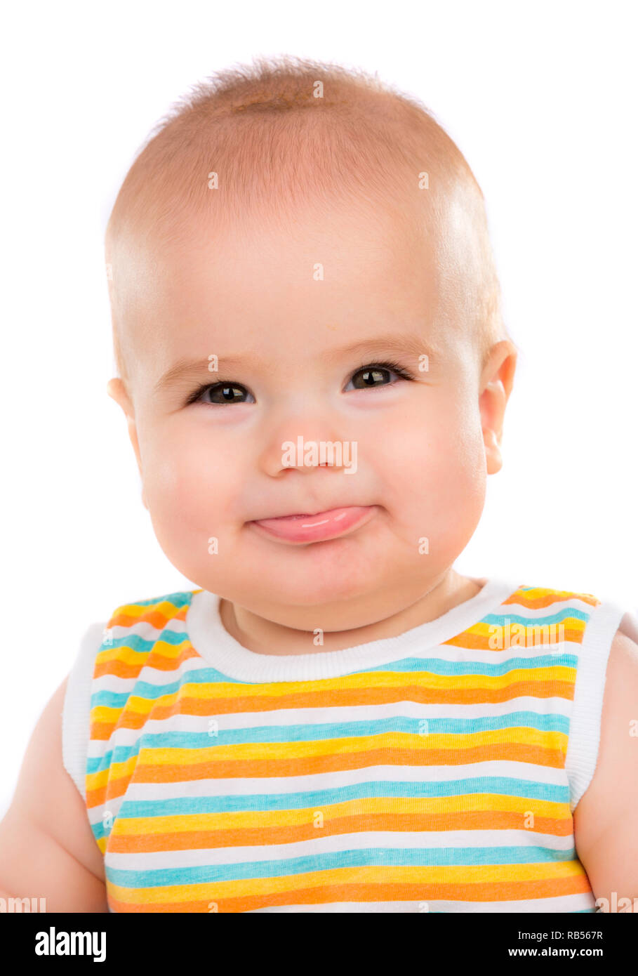 Happy Little Baby isolated on white background Stock Photo - Alamy