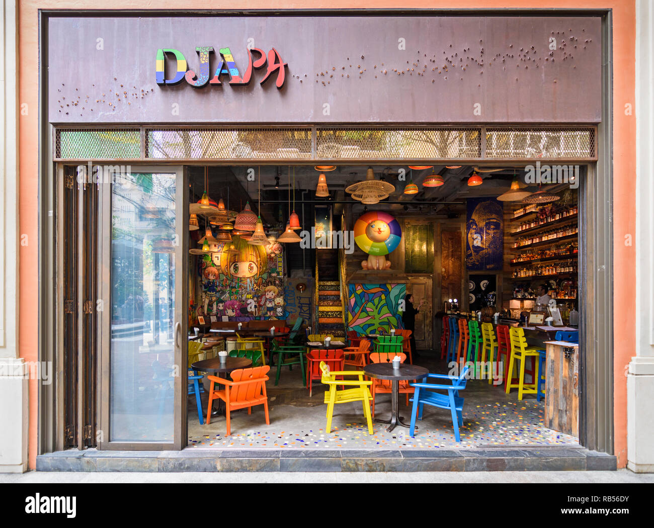 Brazilian-Japanese themed restaurant Djapa on Lee Tung Avenue, Wan Chai ...