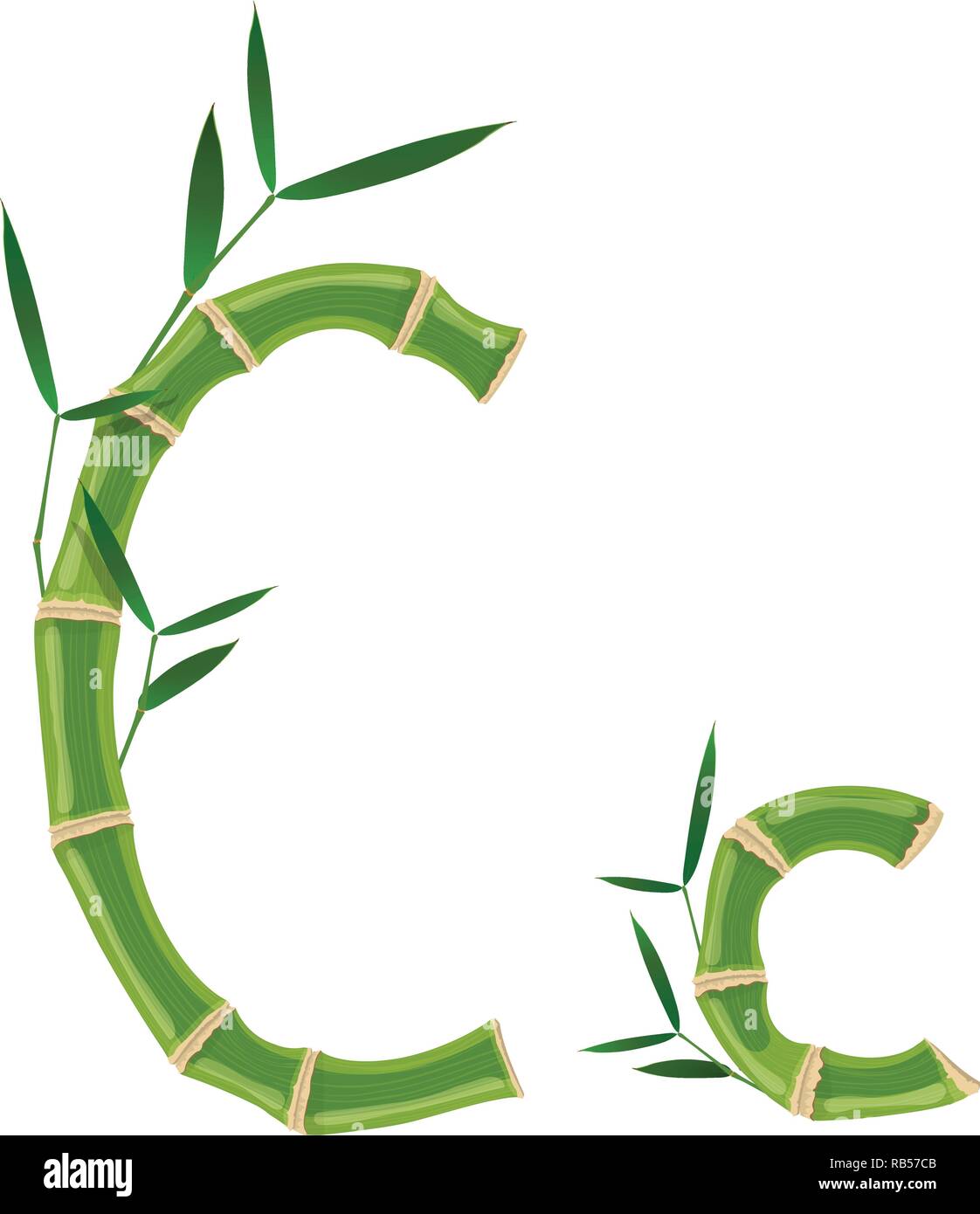 Bamboo letter C Stock Vector Image & Art - Alamy