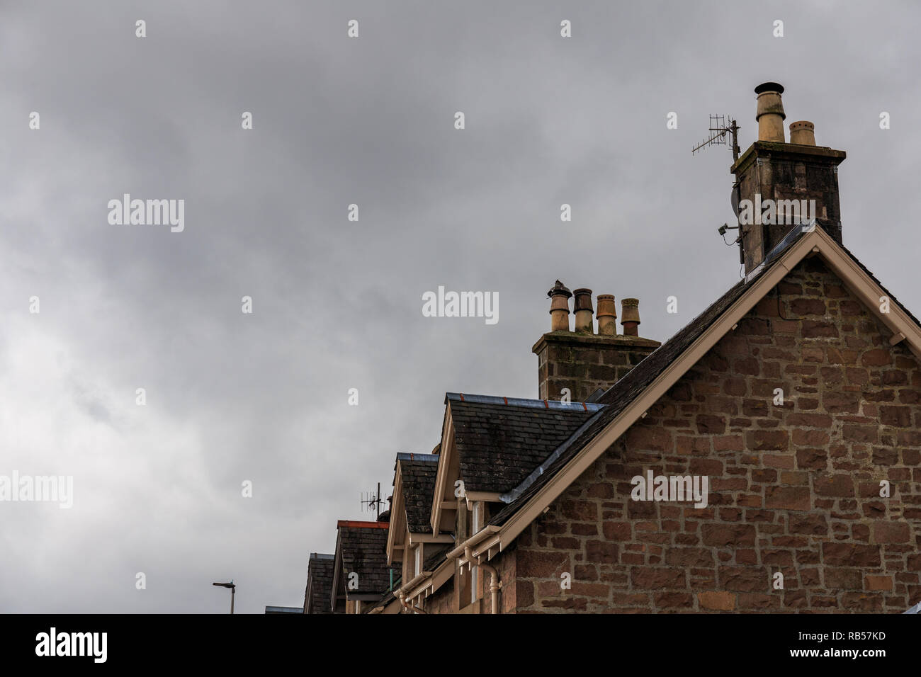 Traditional row of houses in Inveraray, Scotland, UK Stock Photo - Alamy