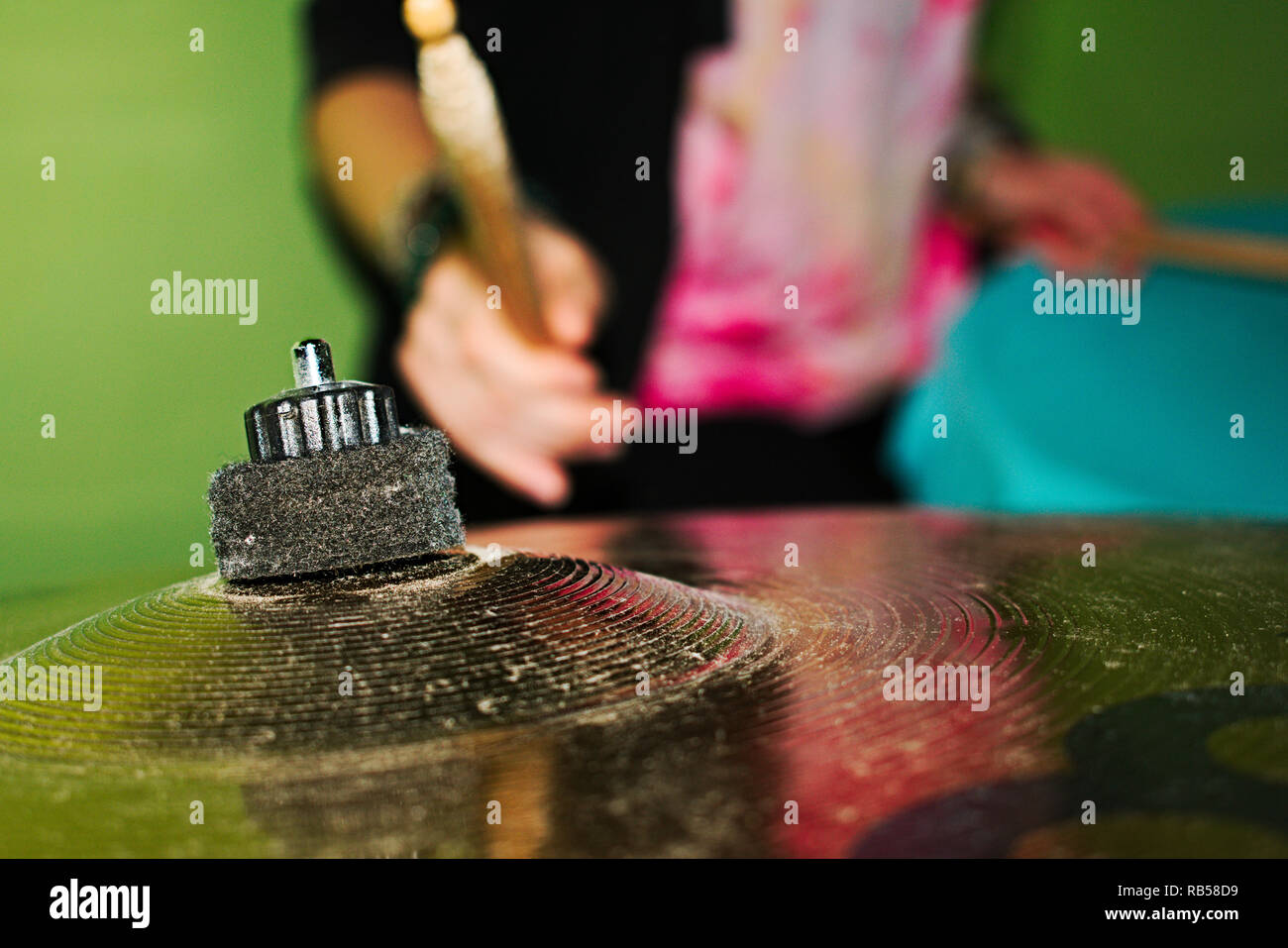 One person playing the drums Stock Photo - Alamy