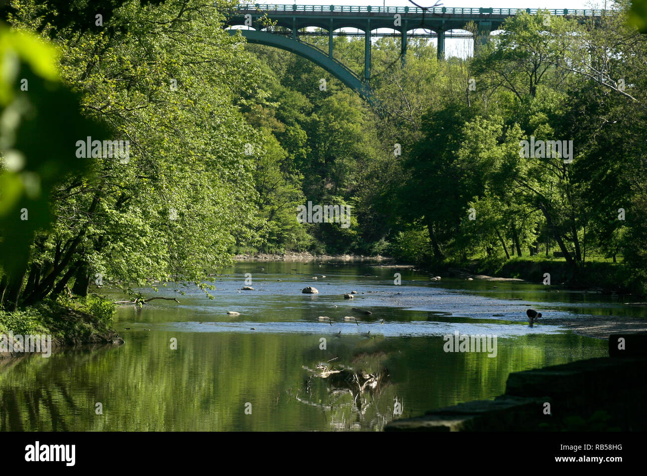 Bridge over cuyahoga river hi-res stock photography and images - Alamy