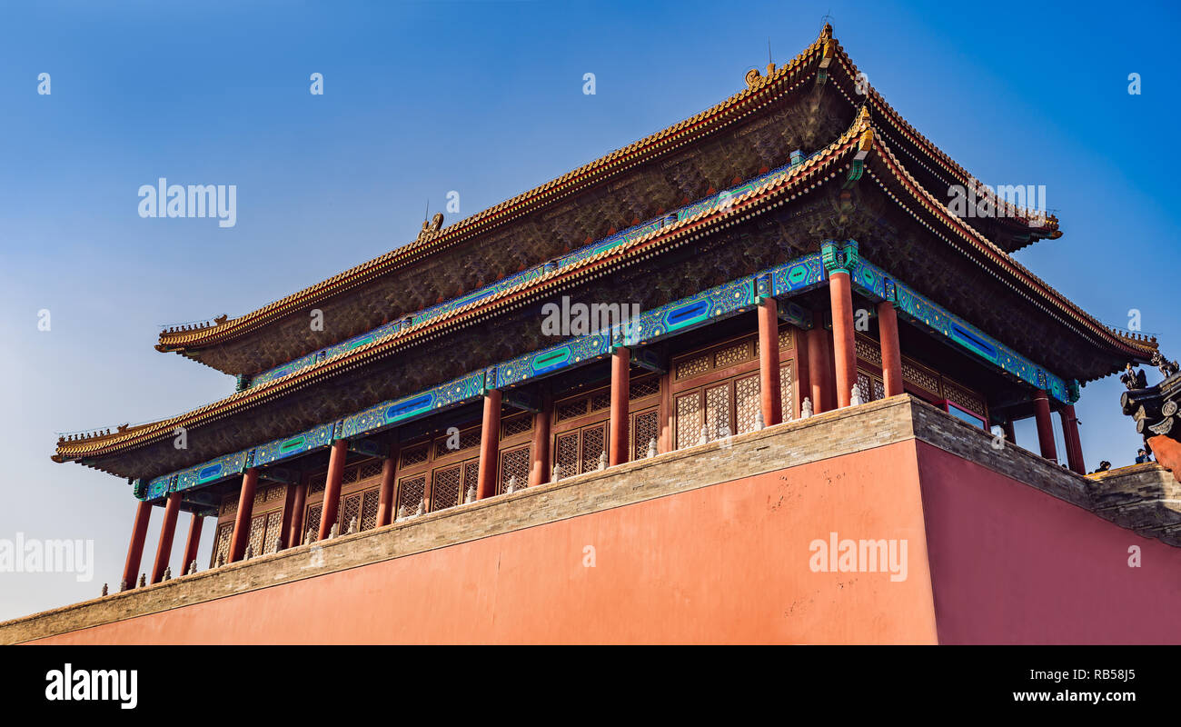 Ancient royal palaces of the Forbidden City in Beijing,China Stock ...