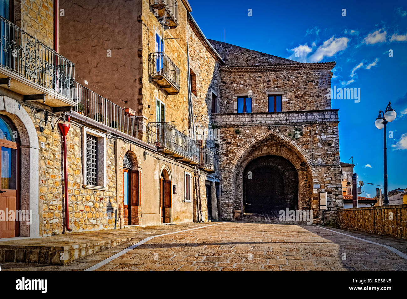 Italy Basilicata Vaglio fortified core access door Stock Photo - Alamy