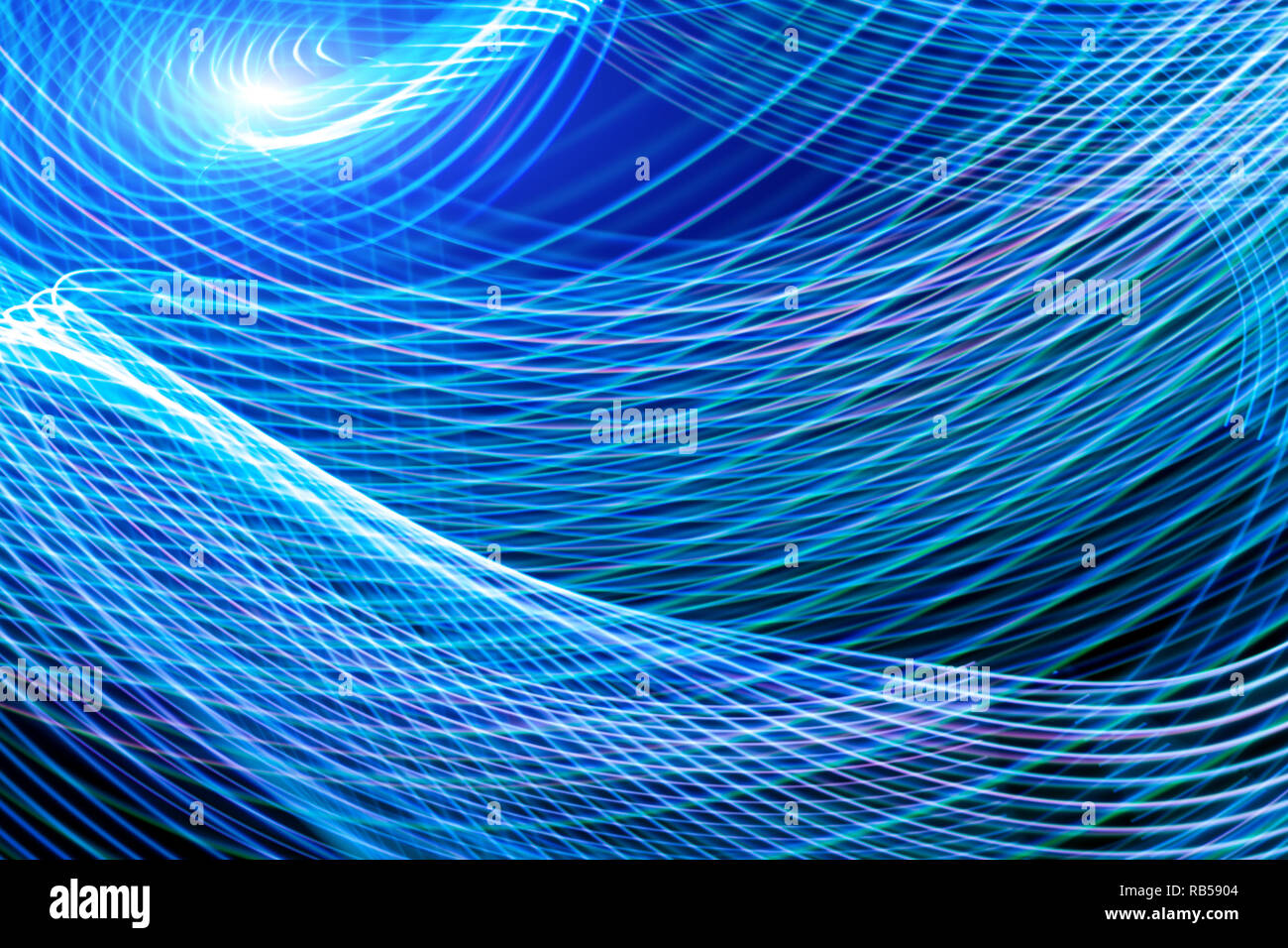 Abstract background with horizontal and vertical disruptions of blue ...