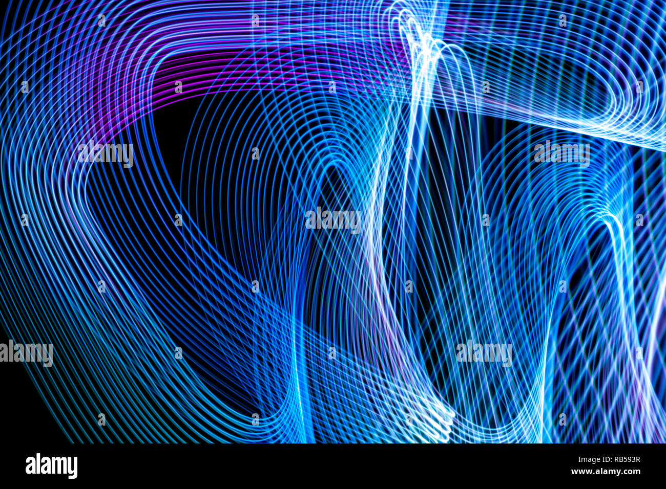 Abstract background with horizontal and vertical disruptions of blue ...