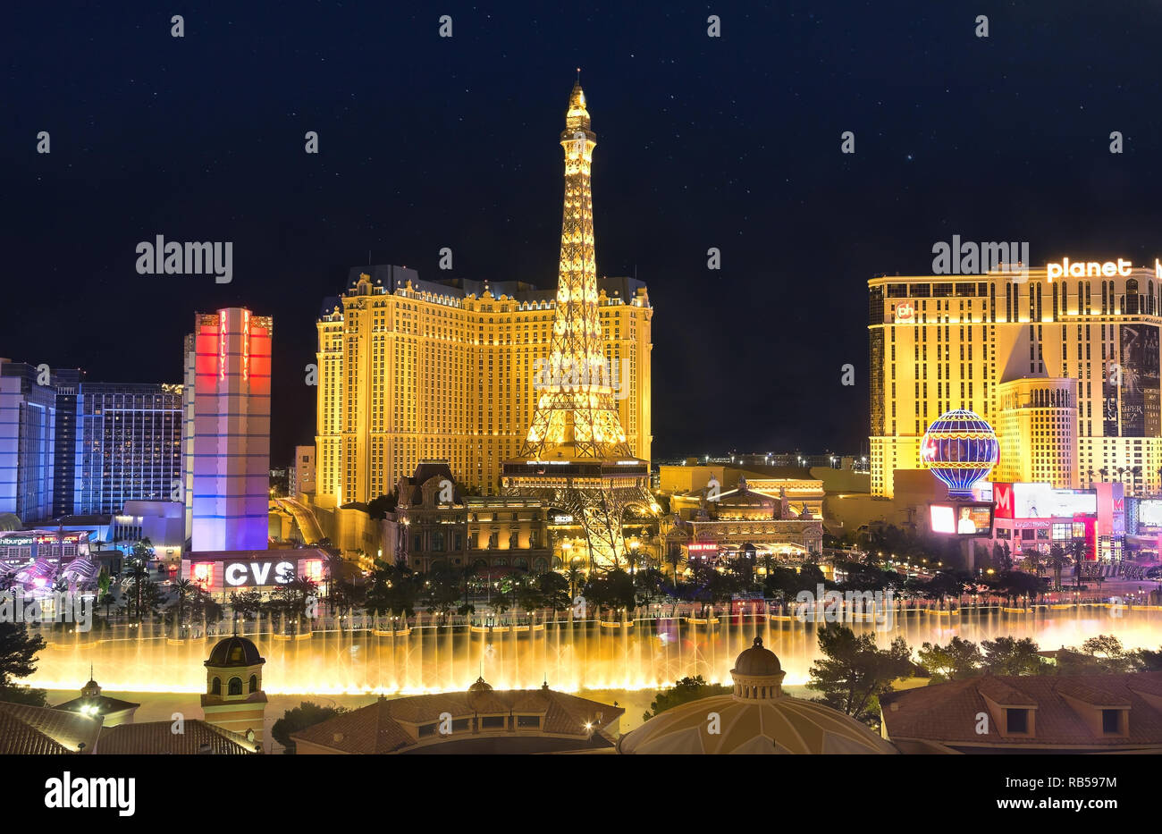 Las Vegas at night Stock Photo - Alamy