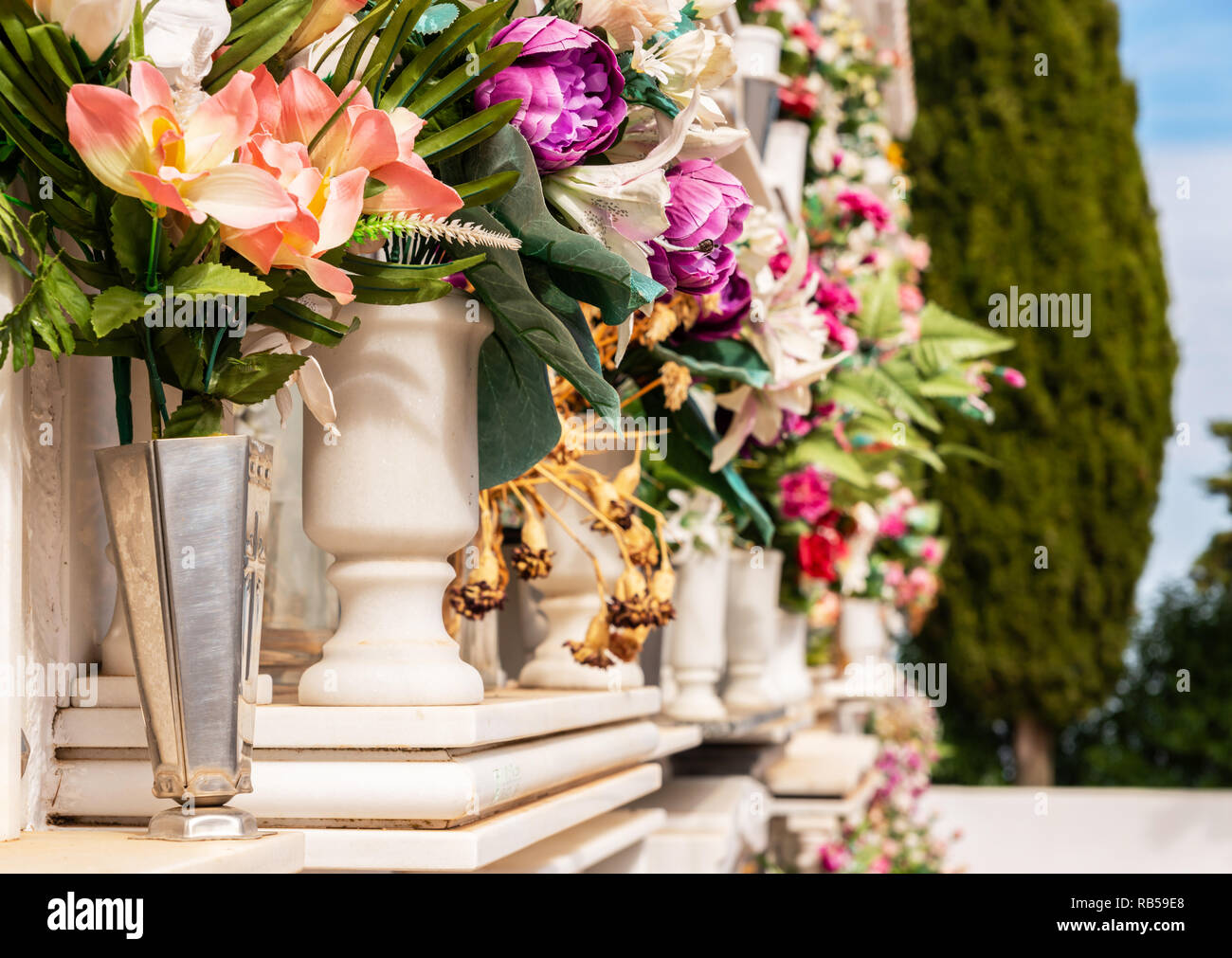 characteristic of the Spanish burial site in the walls, typical graves ...