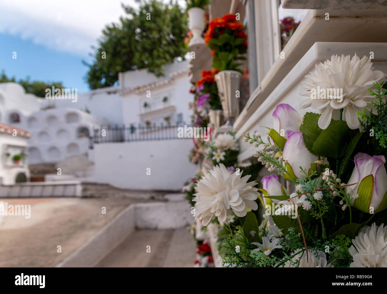 characteristic of the Spanish burial site in the walls, typical graves ...