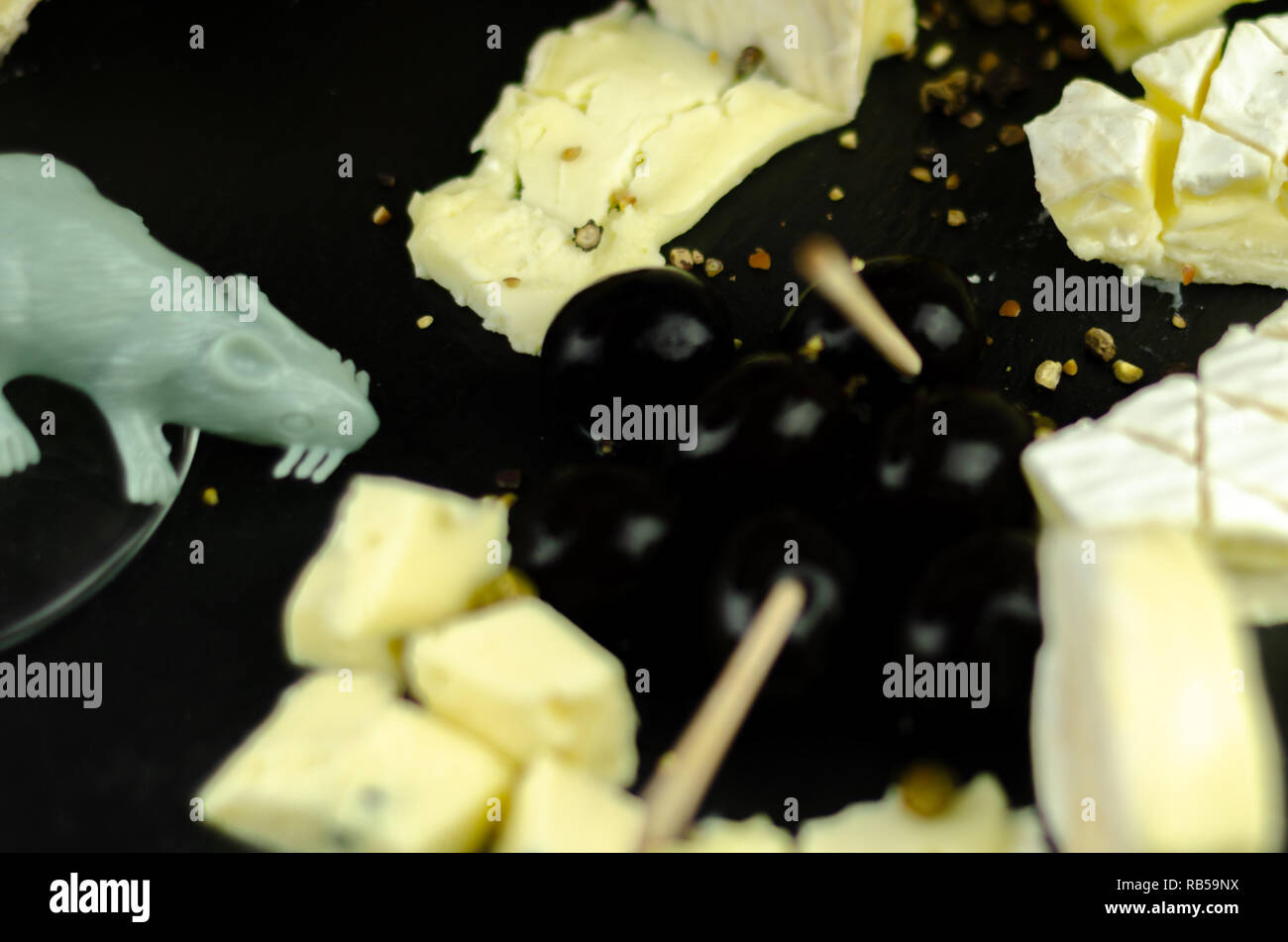 A set of cheeses served in a special form for a halloween party, scary ...