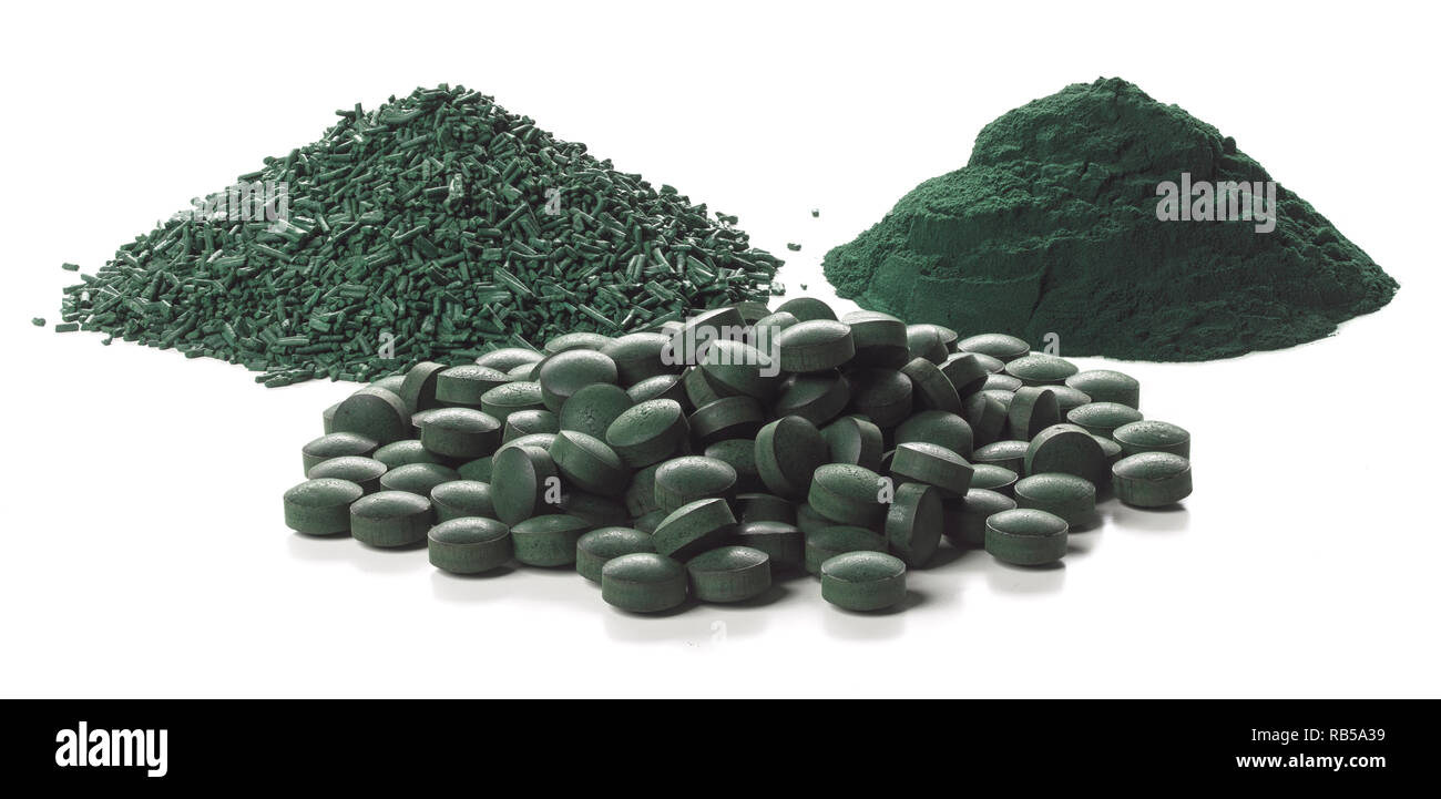 Blue spirulina powder hi-res stock photography and images - Alamy