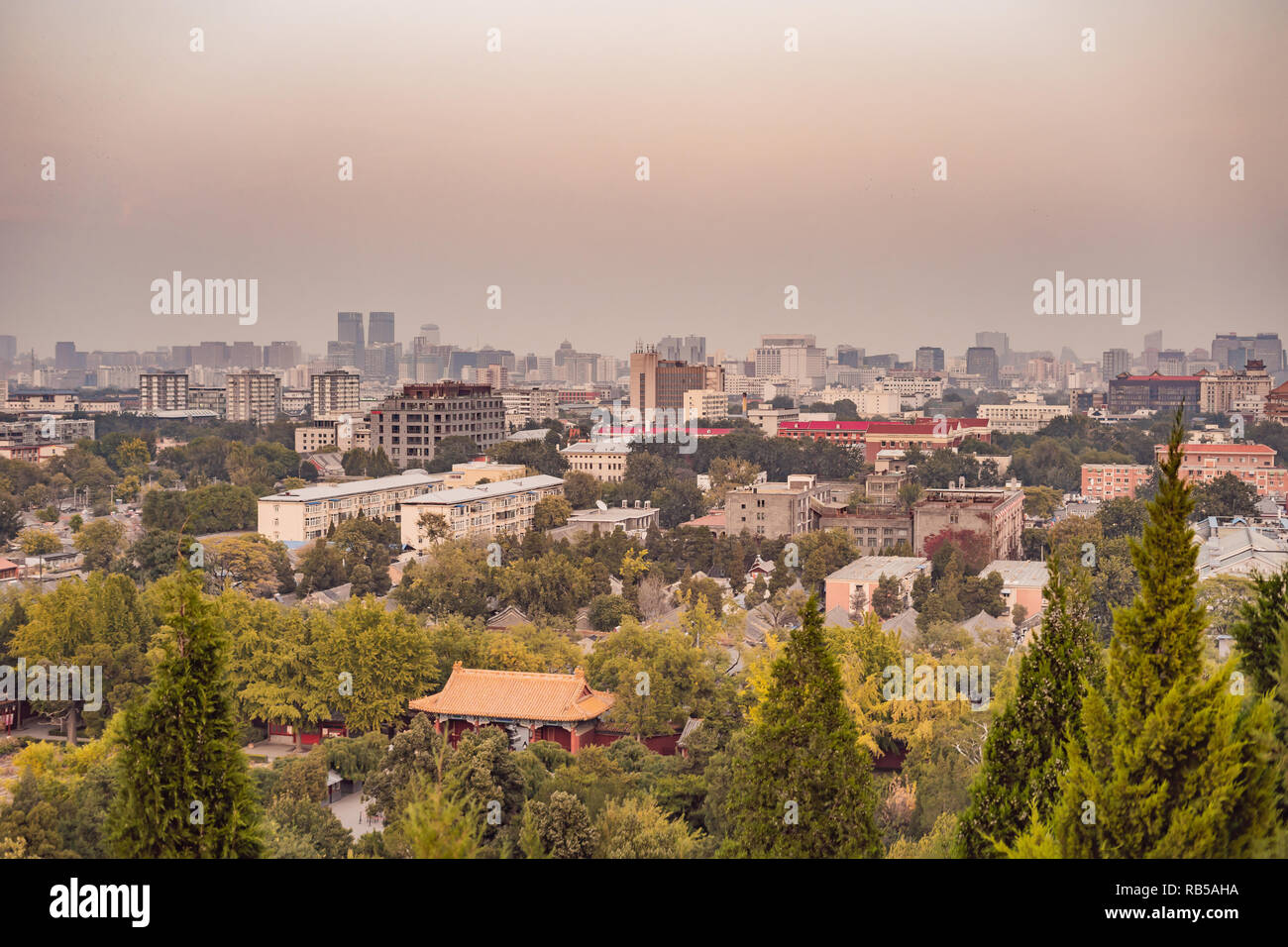 View of the city of Beijing from a height. China Stock Photo - Alamy