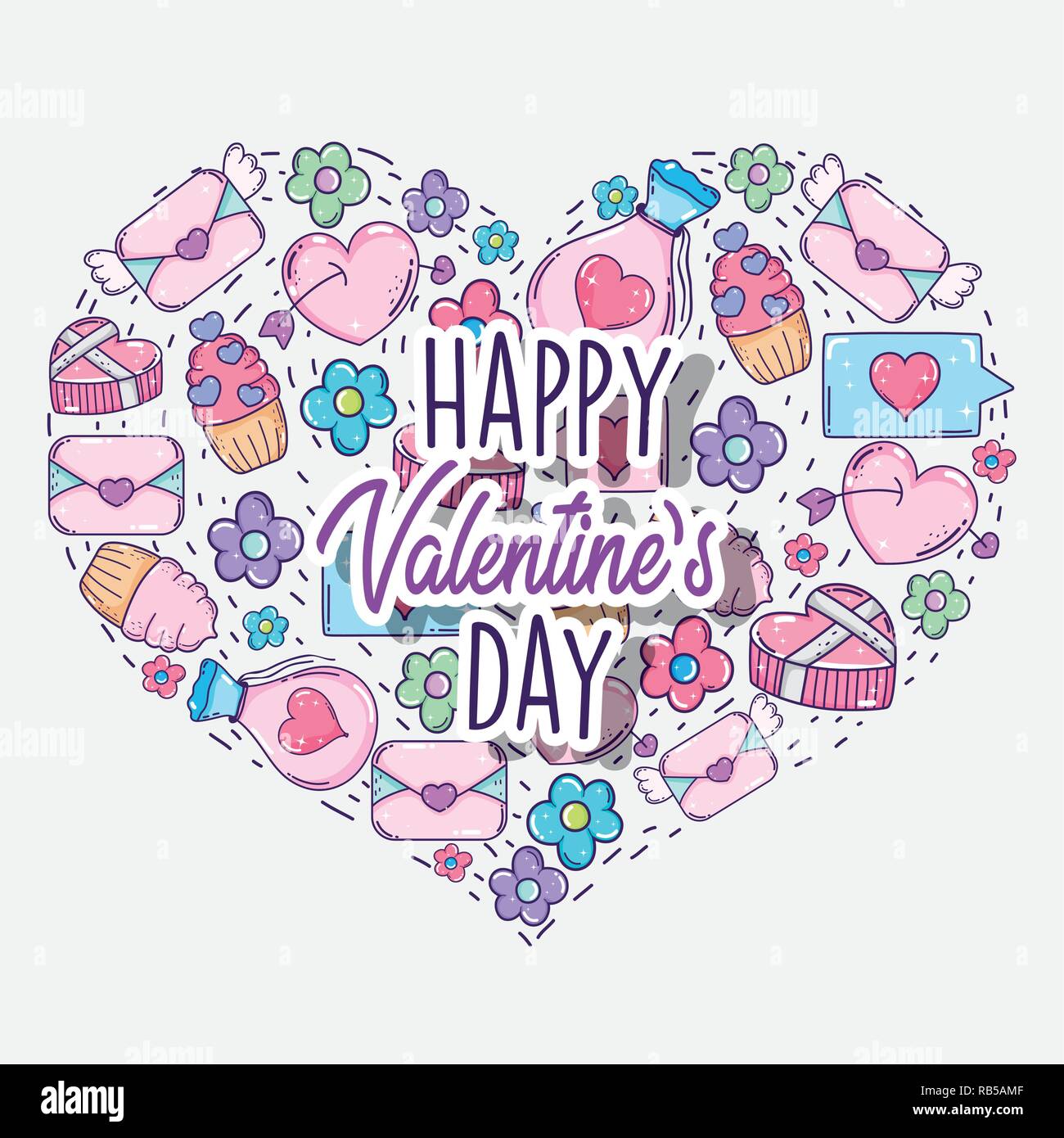Ice cream heart shape Stock Vector Images - Alamy