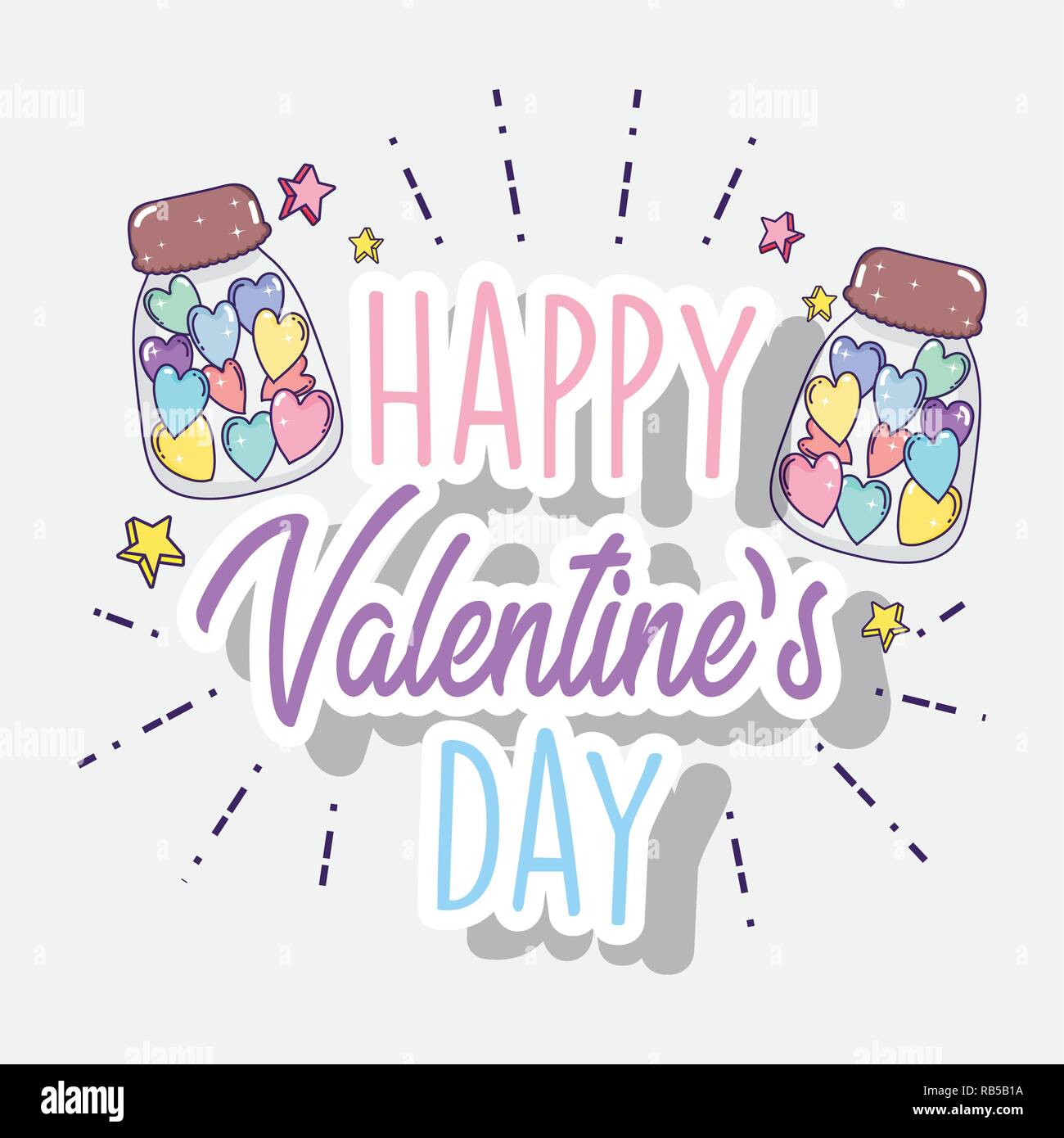 valentine day celebration with candies bottles Stock Vector Image & Art ...