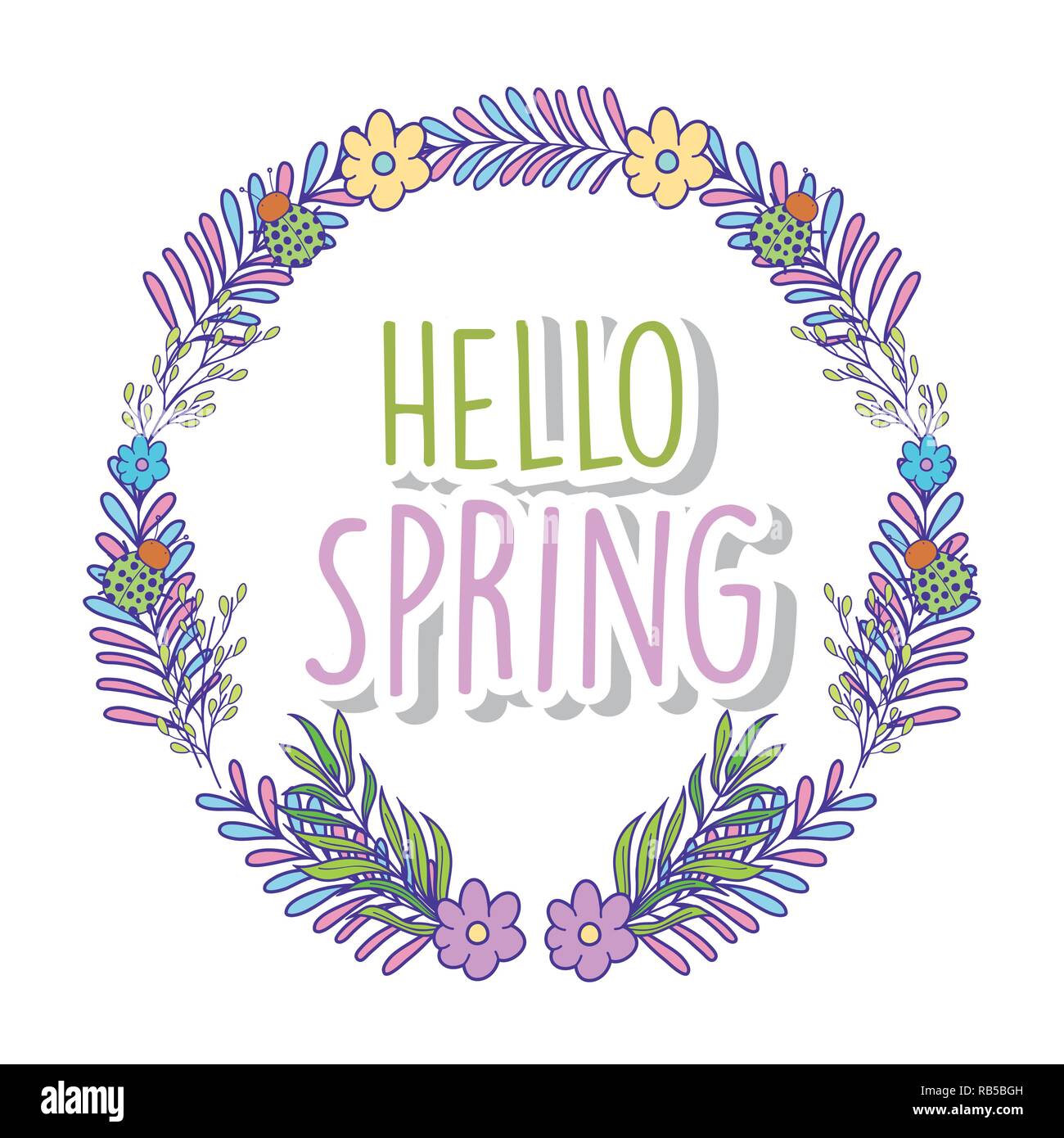 Grass plants circle Stock Vector Images - Alamy