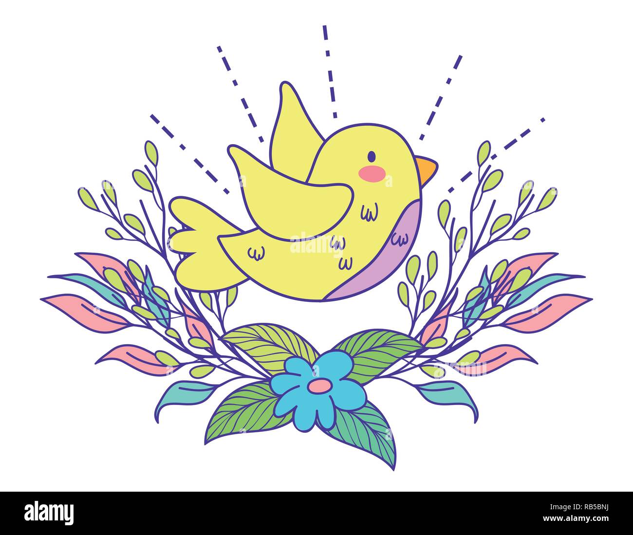 Beautiful branches plants in Cut Out Stock Images & Pictures - Alamy