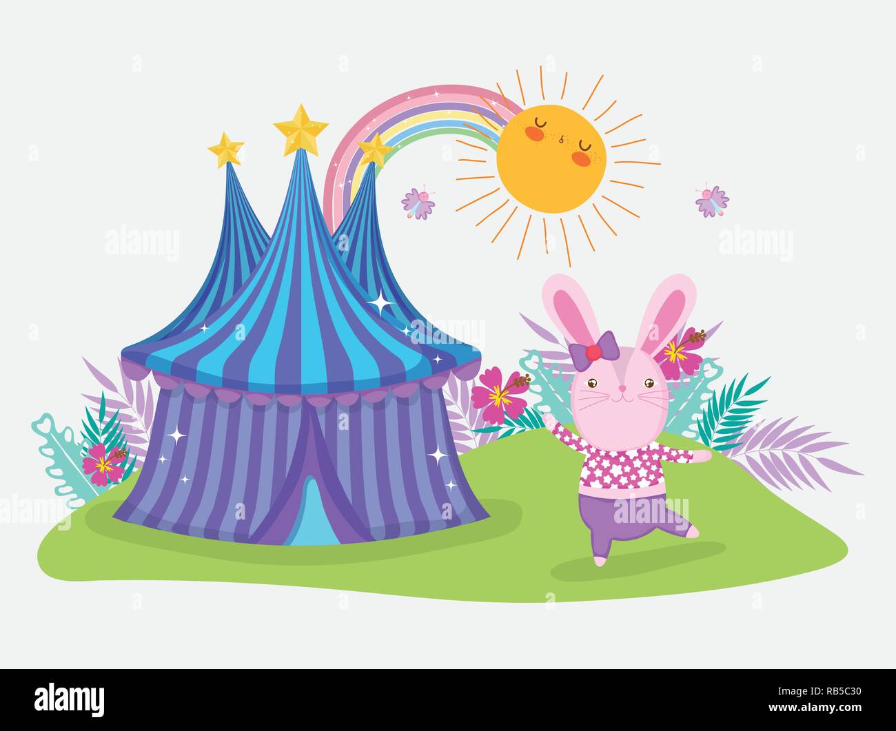 Circus performance big top clown Stock Vector Images - Alamy