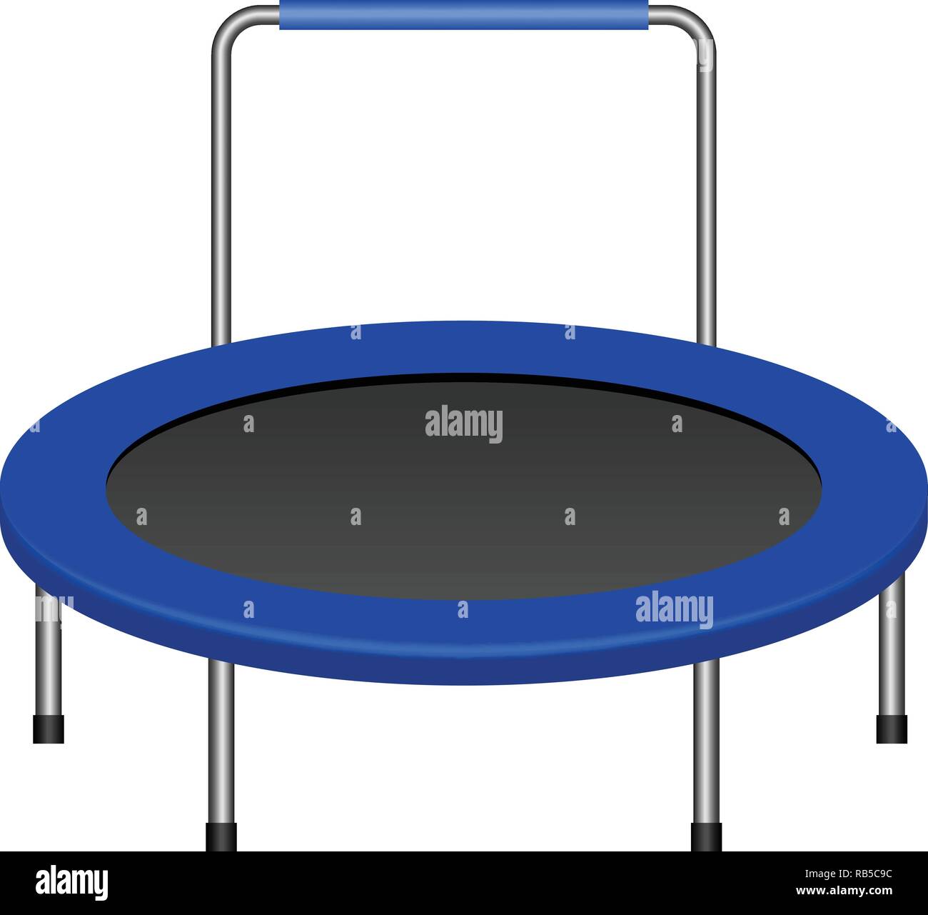 Jumping trampoline icon. Realistic illustration of jumping trampoline ...