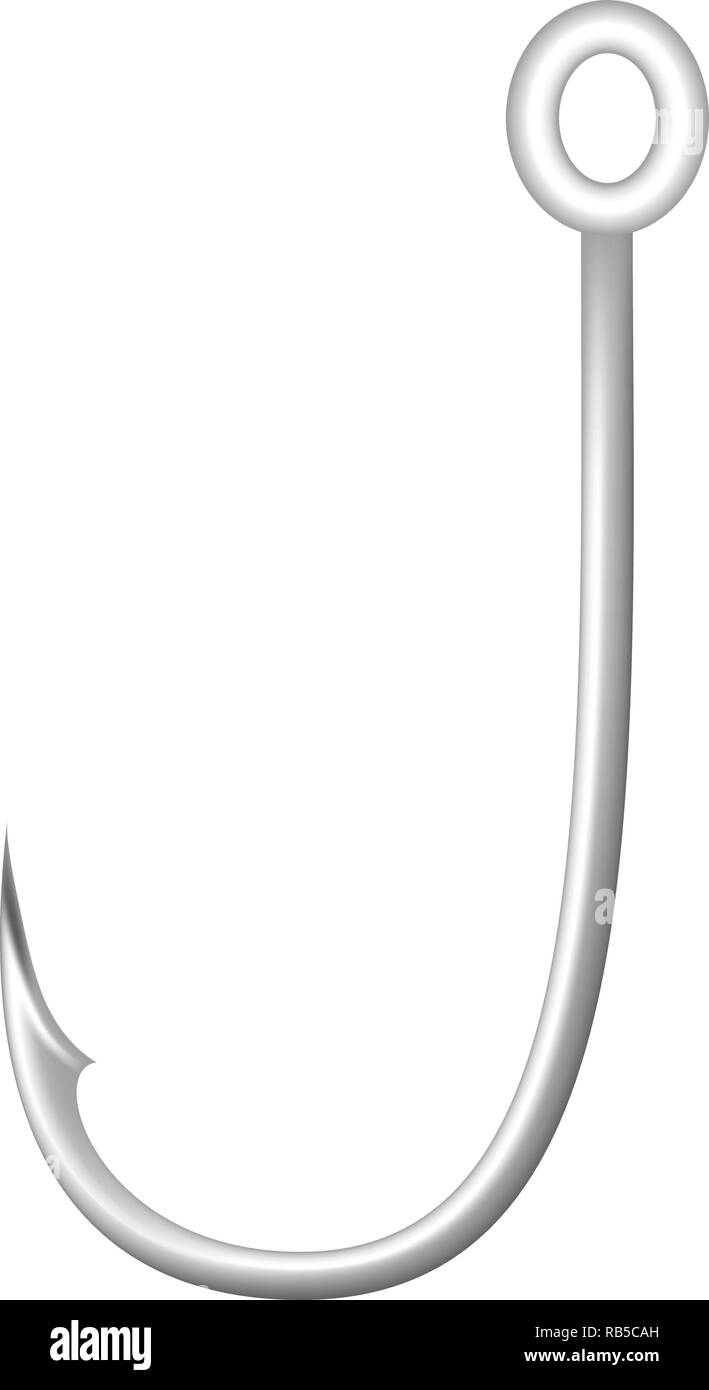 Classic fish hook icon. Realistic illustration of classic fish hook ...