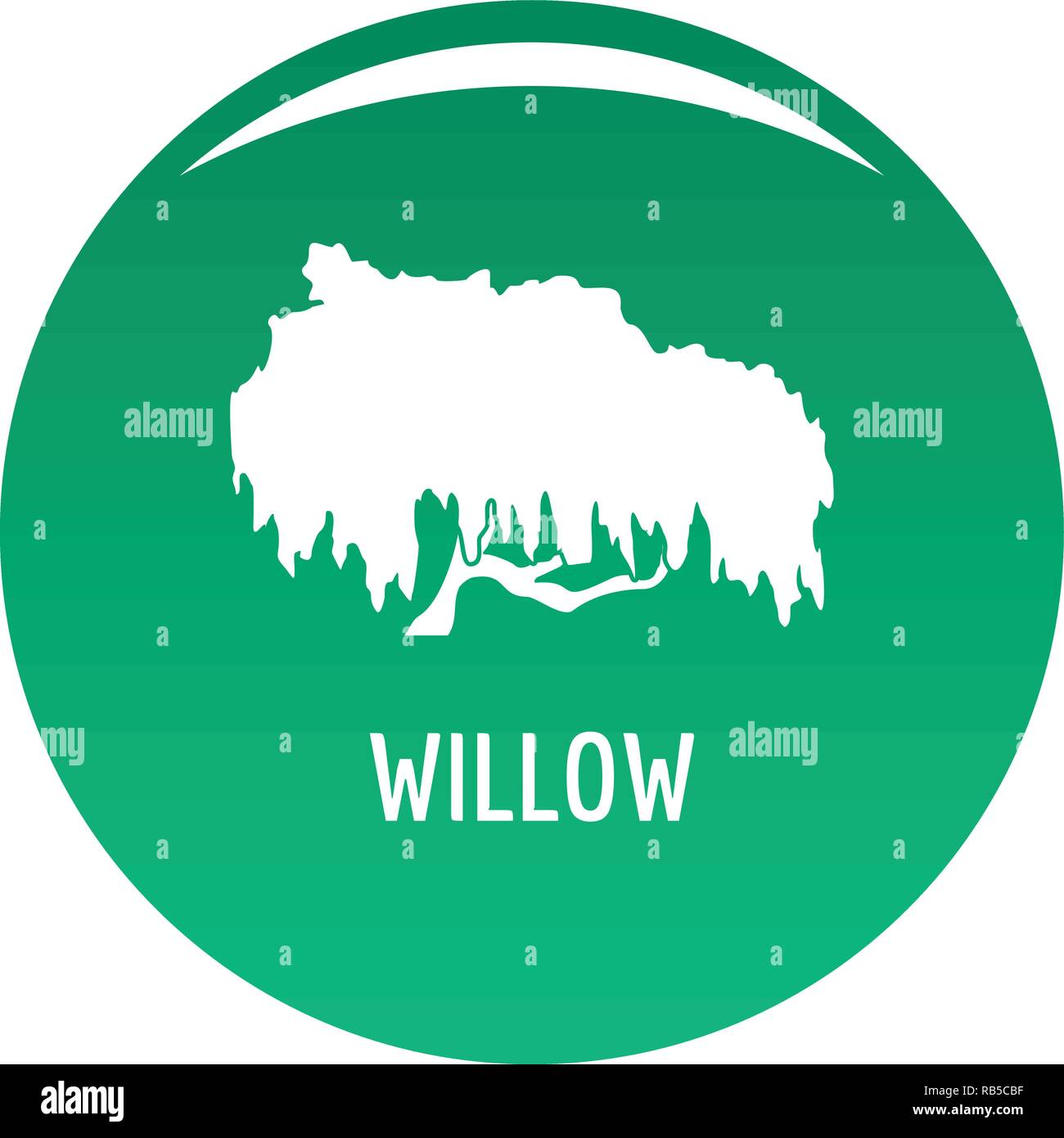 Willow tree icon. Simple illustration of willow tree vector icon for ...