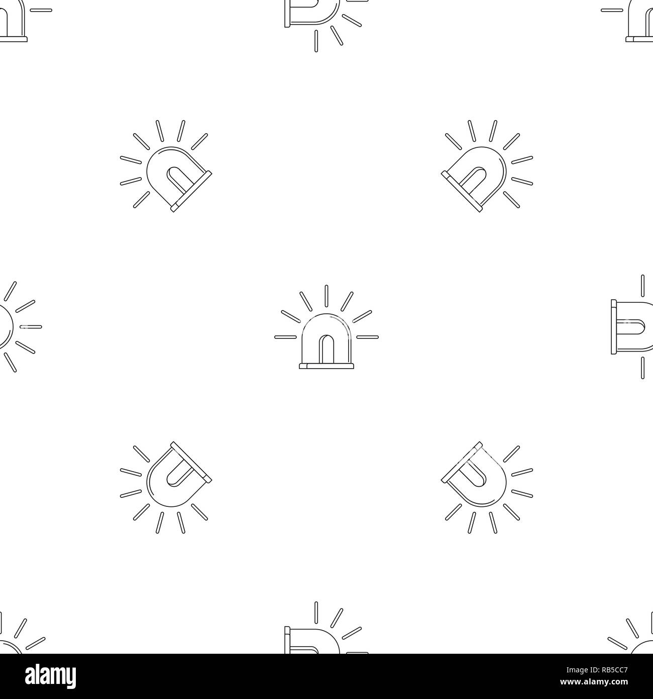 Light police icon. Outline illustration of light police vector icon for ...