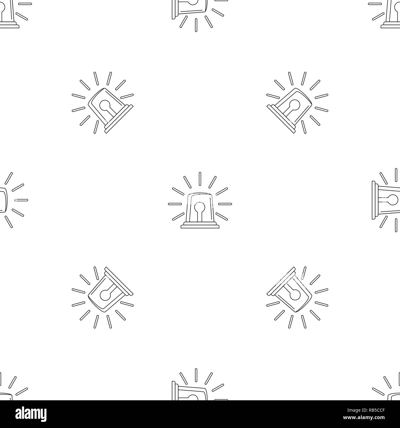 Alarm siren icon. Outline illustration of alarm siren vector icon for ...