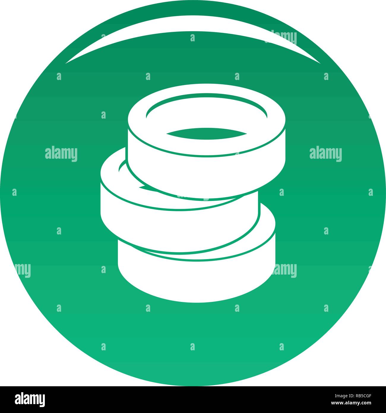 Stack of tire icon. Simple illustration of stack of tire vector icon ...