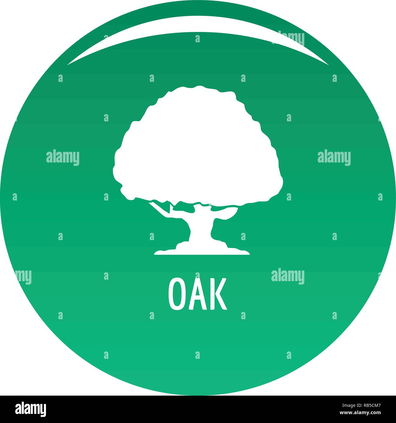 Oak tree icon. Simple illustration of oak tree vector icon for any ...