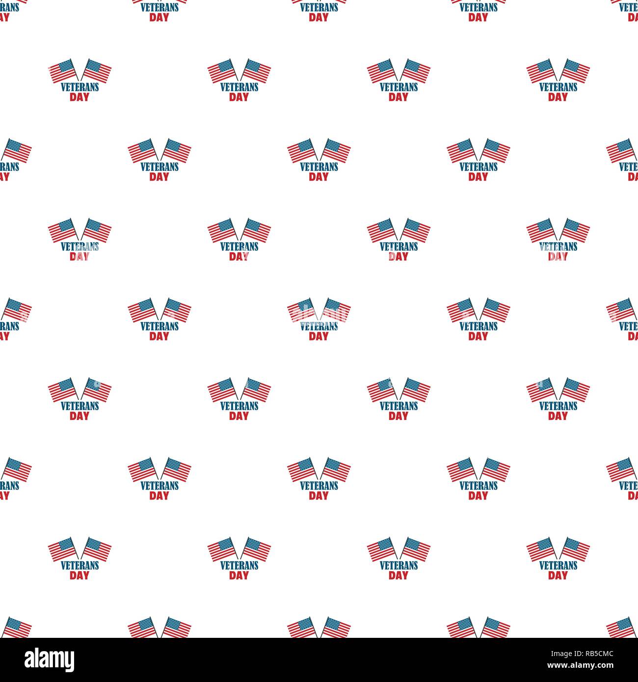 Usa flag veterans day pattern seamless vector repeat for any web design ...