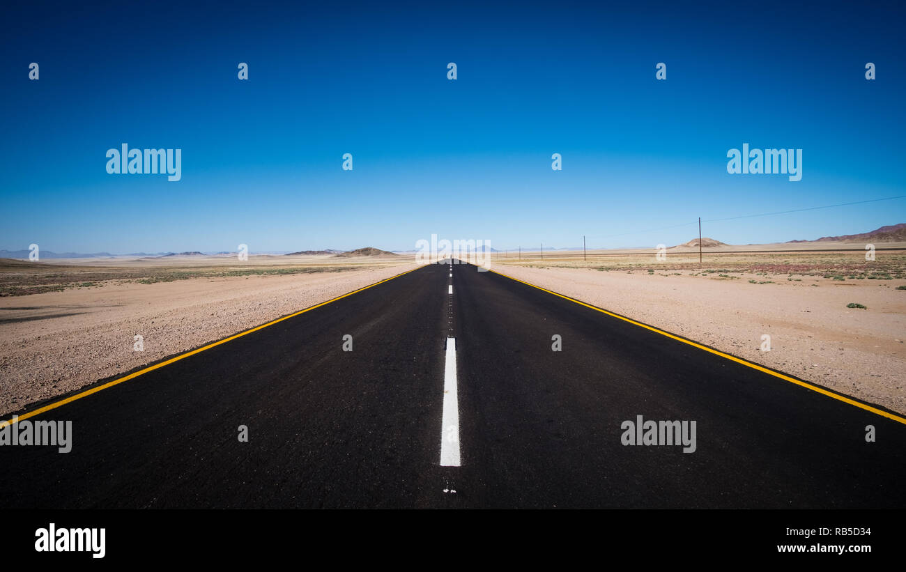 Endless Road in Namibia Stock Photo - Alamy