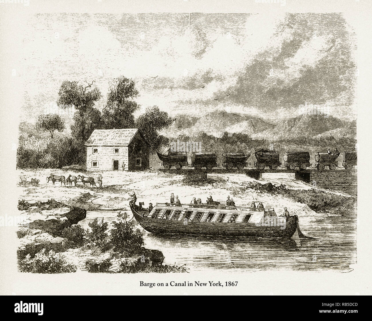 Working canal barge 19th century hi-res stock photography and images ...