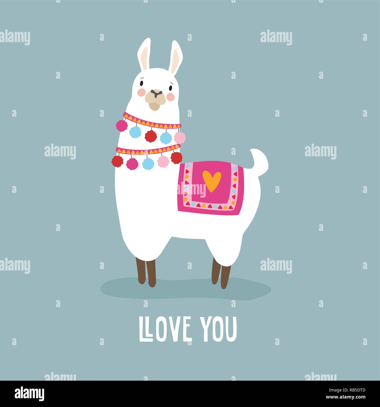Cute birthday or Valentines day greeting card, invitation. Hand drawn ...