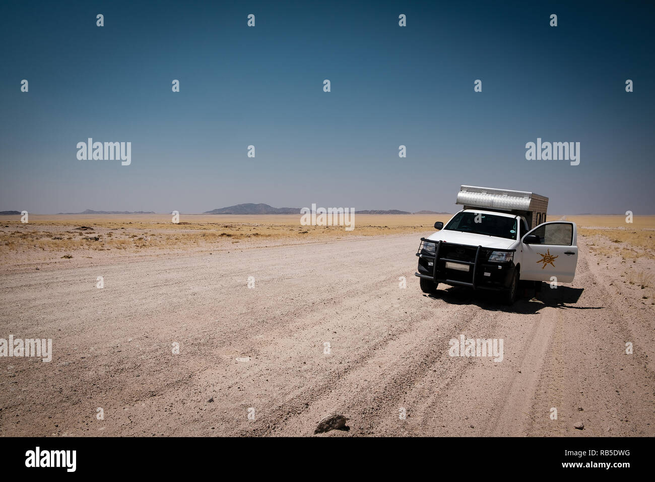Camper on Roadside in Namibia Stock Photo - Alamy