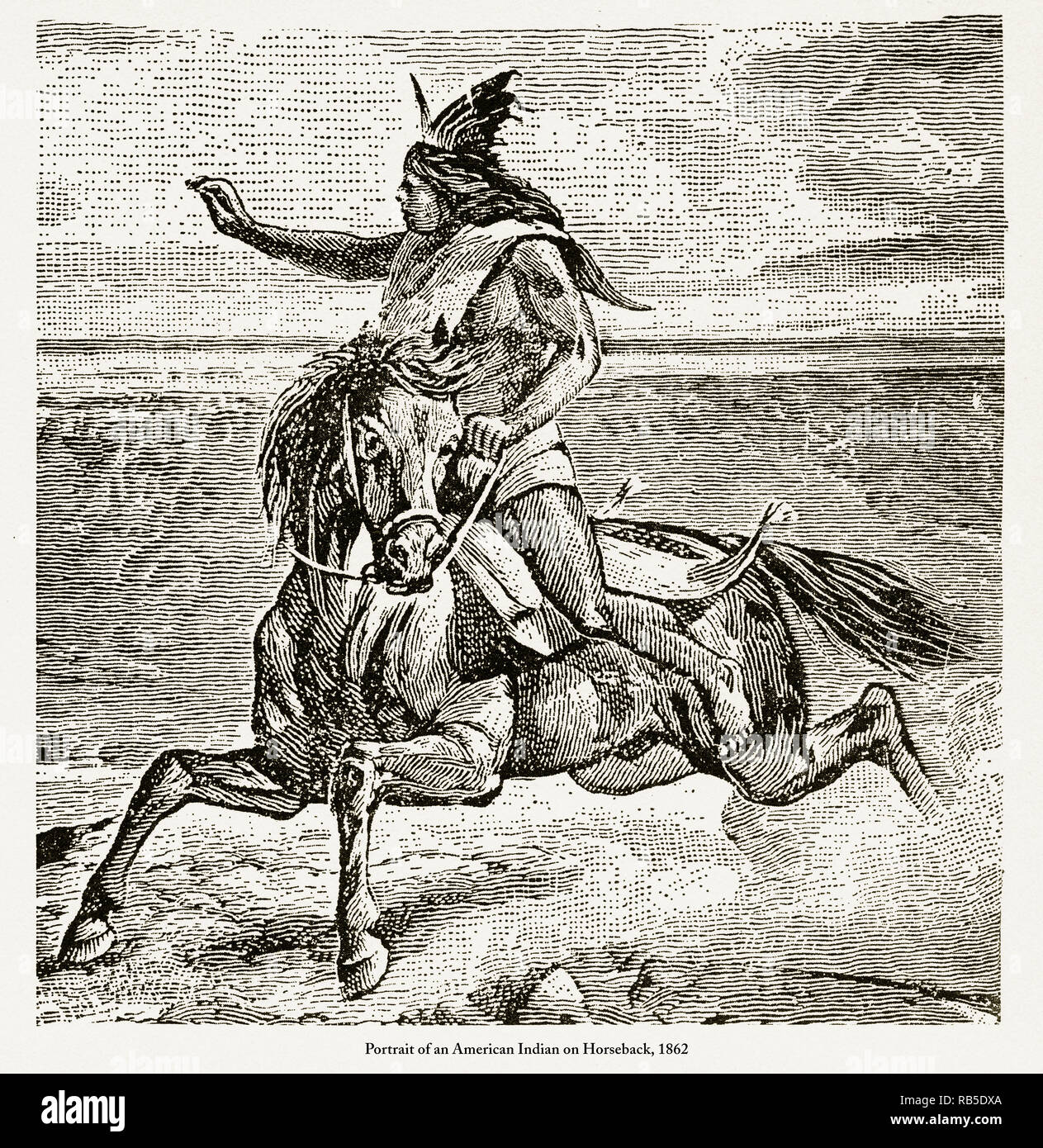 Native american horseback warrior hi-res stock photography and images ...