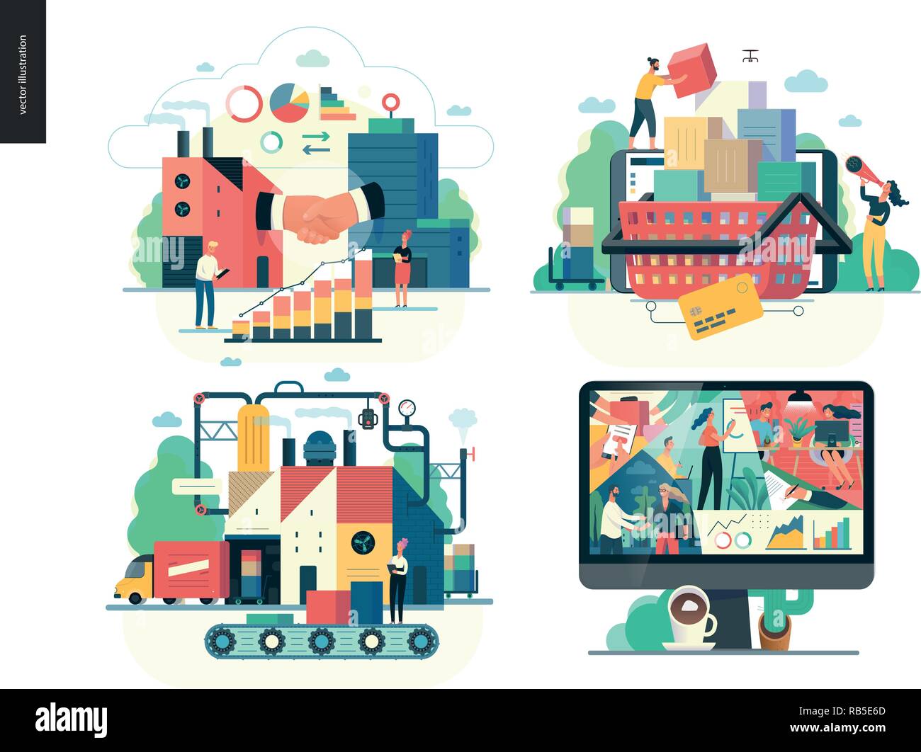 Series production Stock Vector Images - Alamy